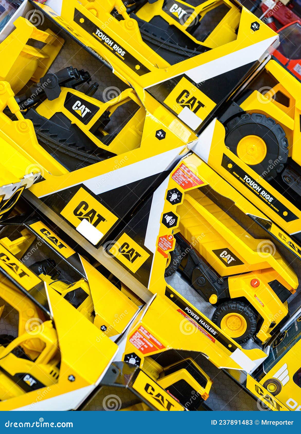 Toy Realistic Models of Cat Caterpillar Machines Editorial Stock Photo ...