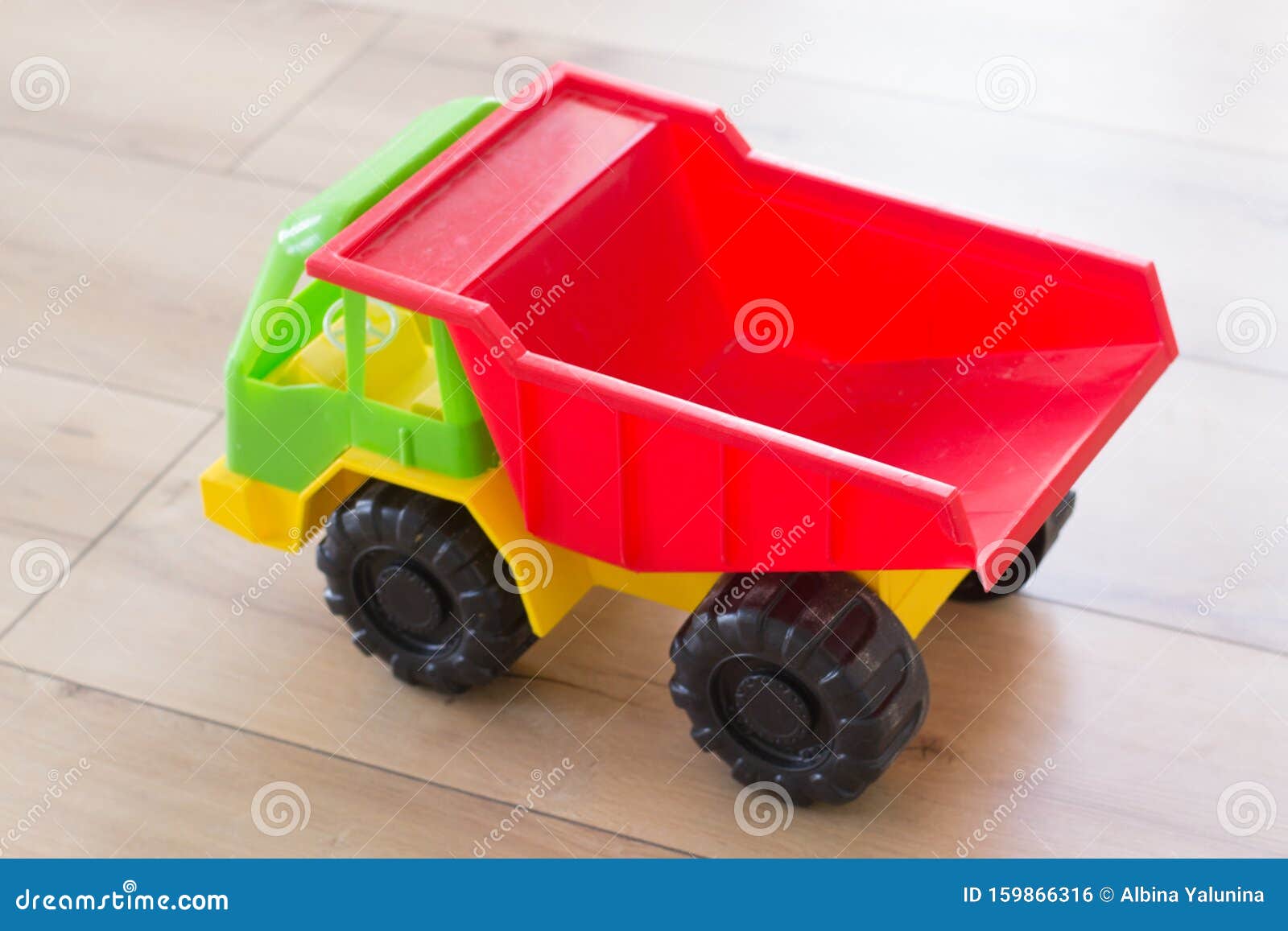 Toy red lorry stock photo. Image of truck, floor, child - 159866316