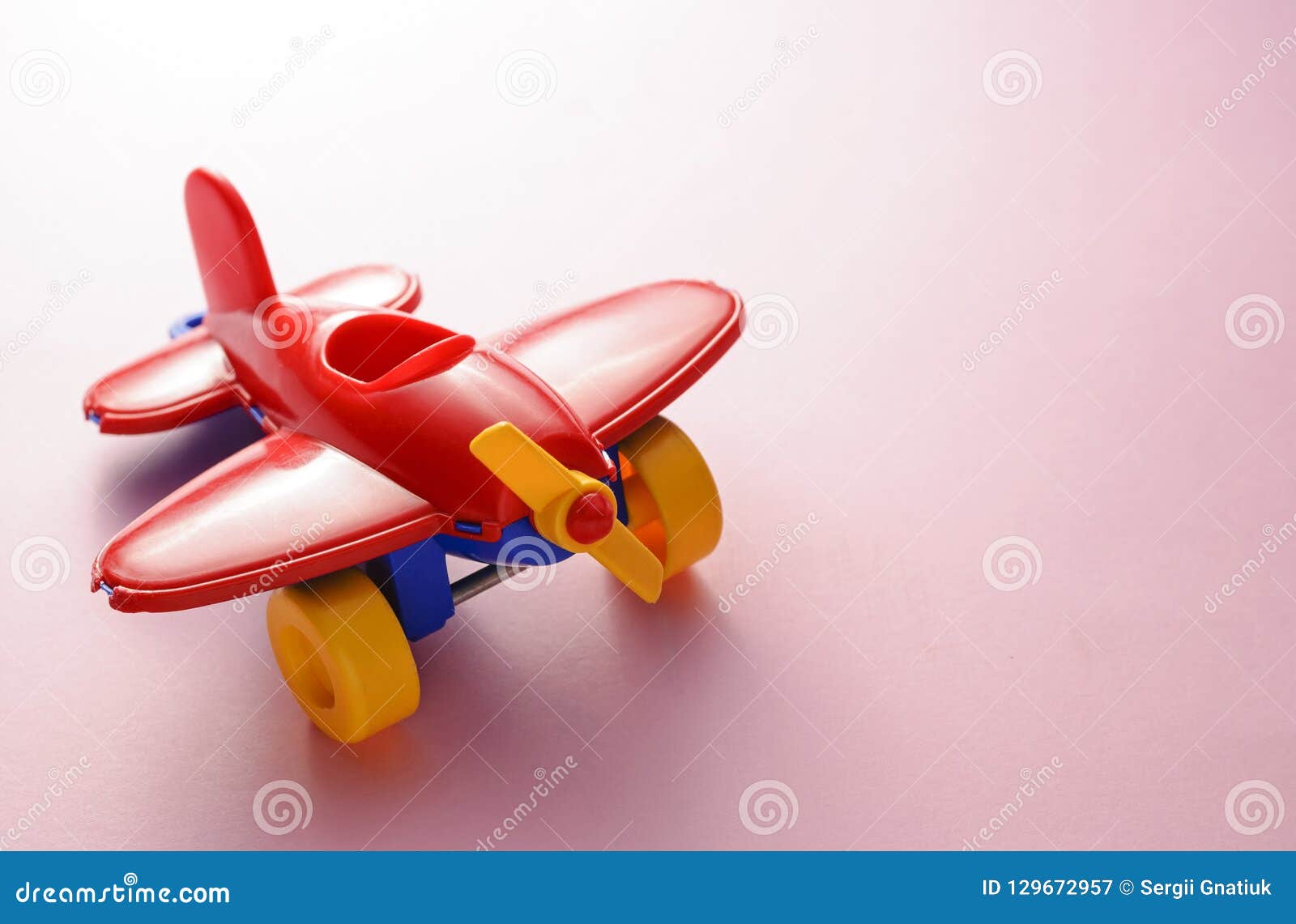 Toy red plane stock image. Image of play, airplane, machine - 129672957