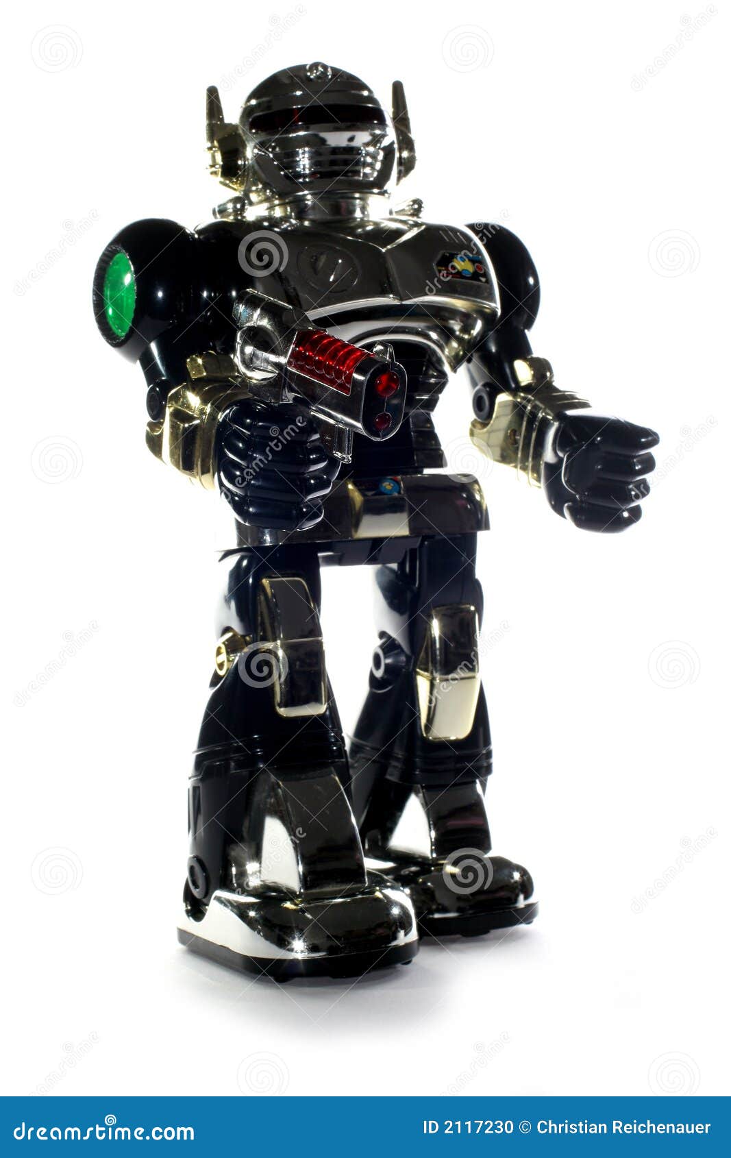 Toy Robot + Gun in Backlight Stock Photo - Image of playing, toyrobot ...