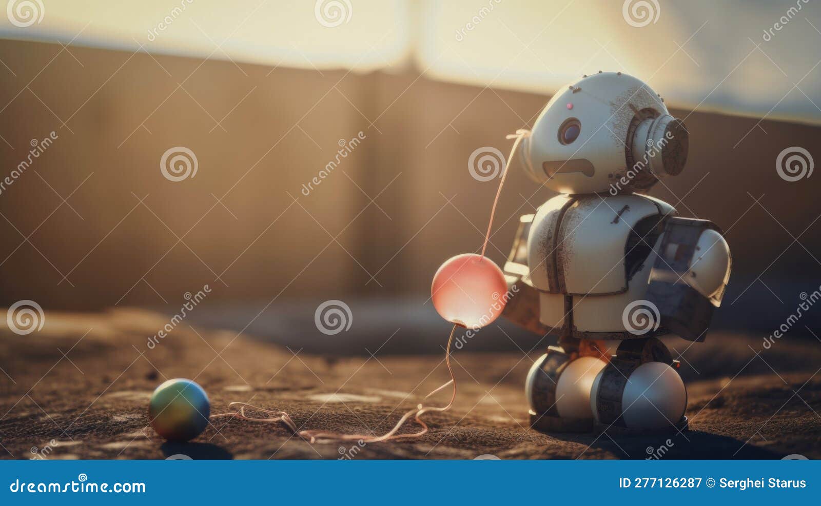 A Toy Robot with a String Attached To it. Generative AI Image. Stock ...