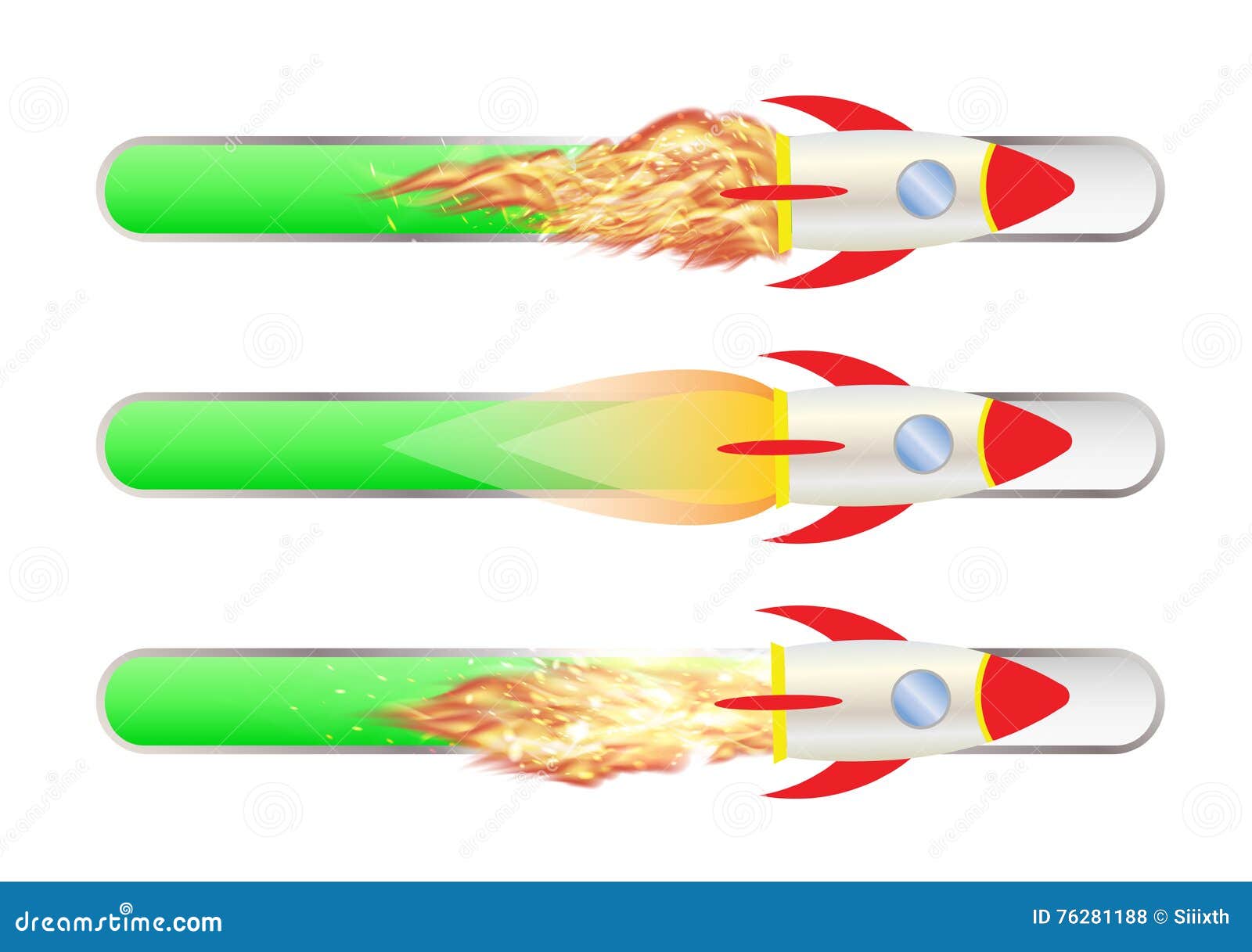 Toy Rocket with Progress Bar Stock Vector - Illustration of indicator ...