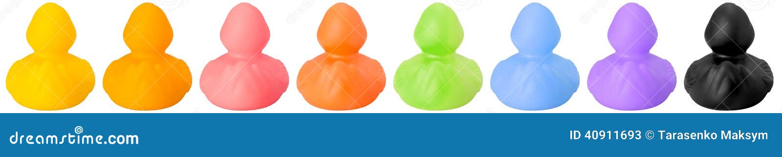 Toy Rubber Colored Ducks Back Side Stock Image - Image of hygiene, blue ...