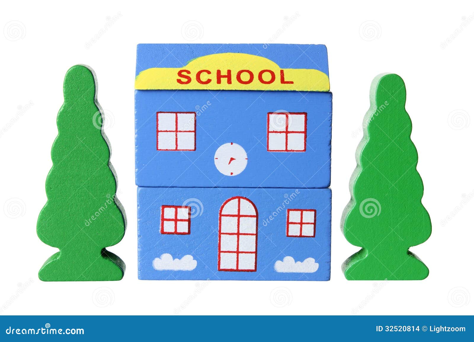 Toy School Building foto de archivo. Imagen de estudio - 32520814