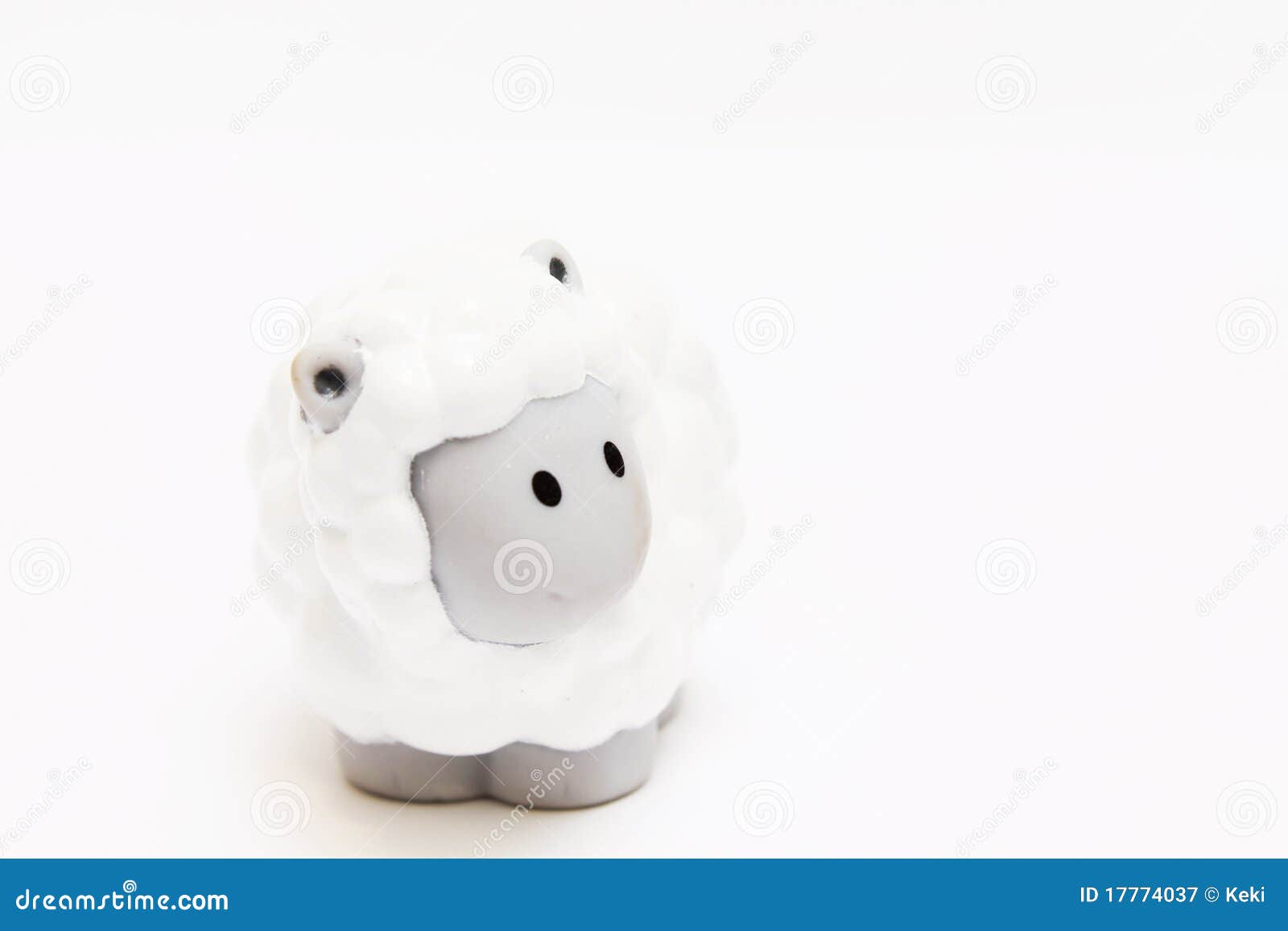 Plastic Toy Sheep On A Black Background. Realistic Toy Copy Space Stock ...