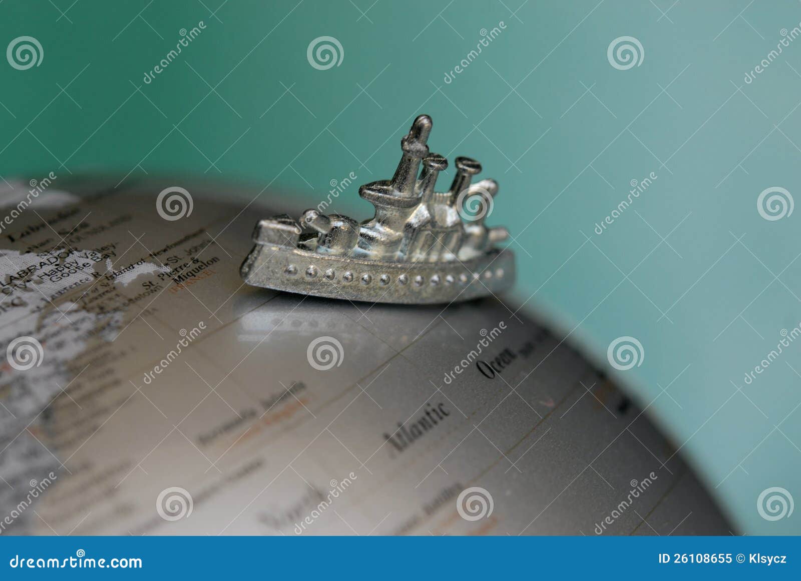 Toy ship on globe editorial image. Image of countries - 26108655