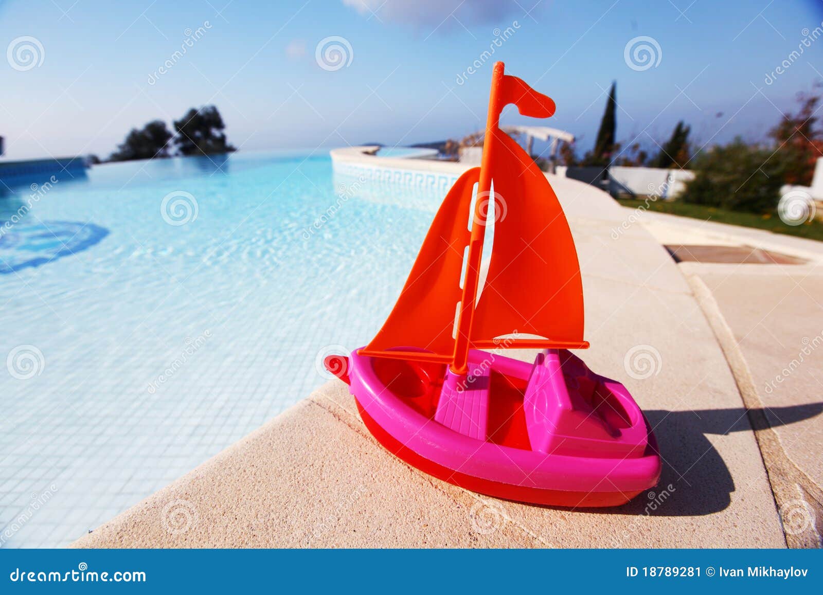 Toy ship pool stock image. Image of girl, light, clean - 18789281