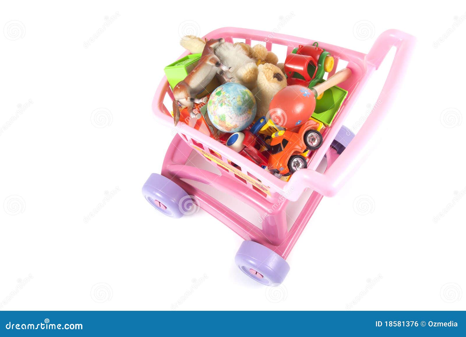 Toy shopping chart stock photo. Image of preschool, white - 18581376