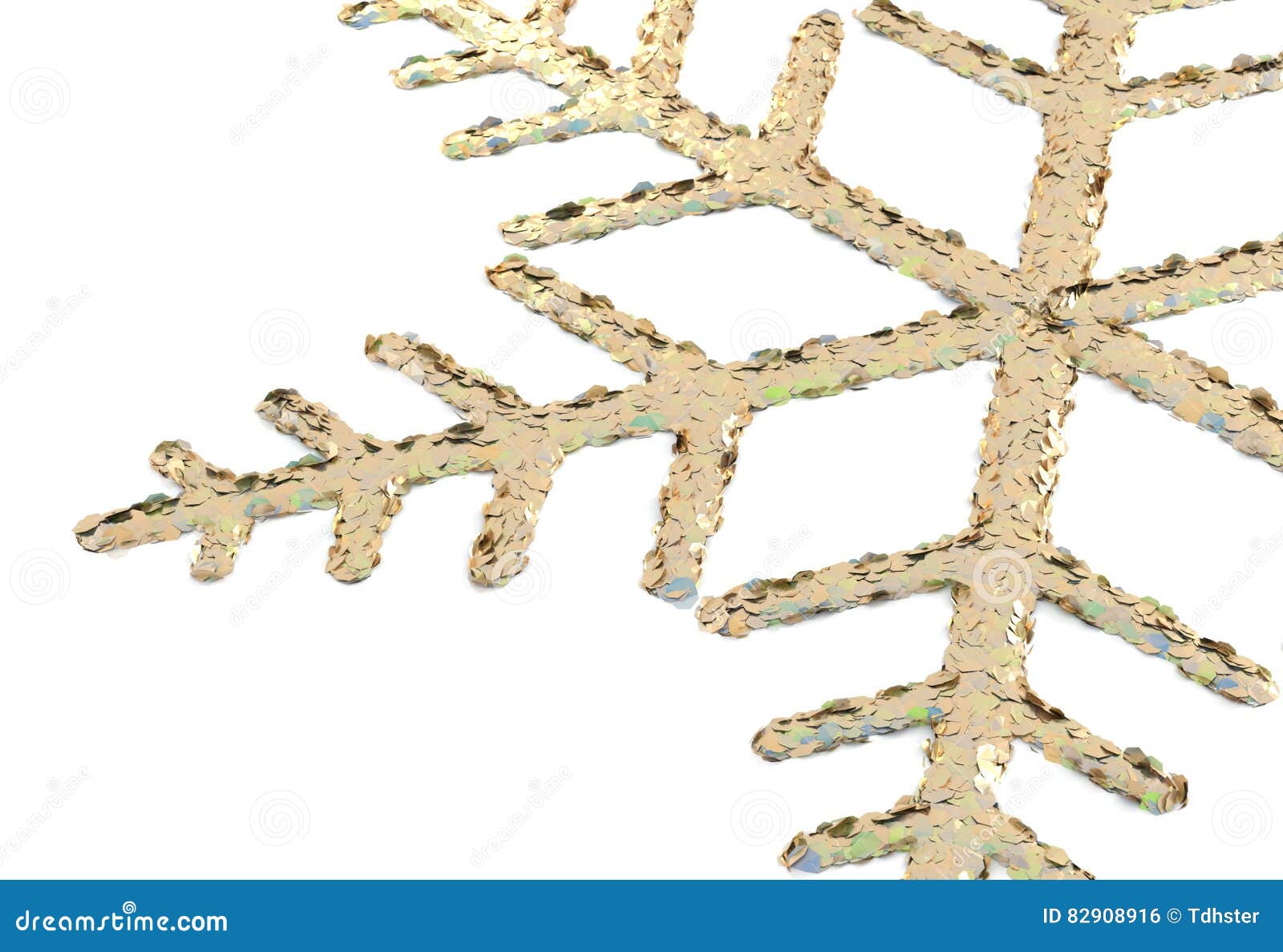 Toy Snowflake - Isolated on White 3d Illustration Stock Illustration ...
