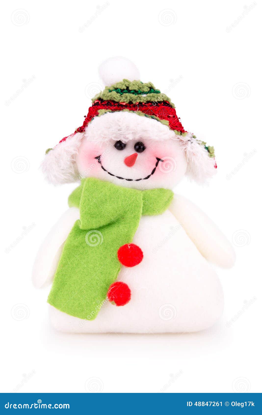 Toy Snowman in the Cap with Scarf Stock Image - Image of winter ...