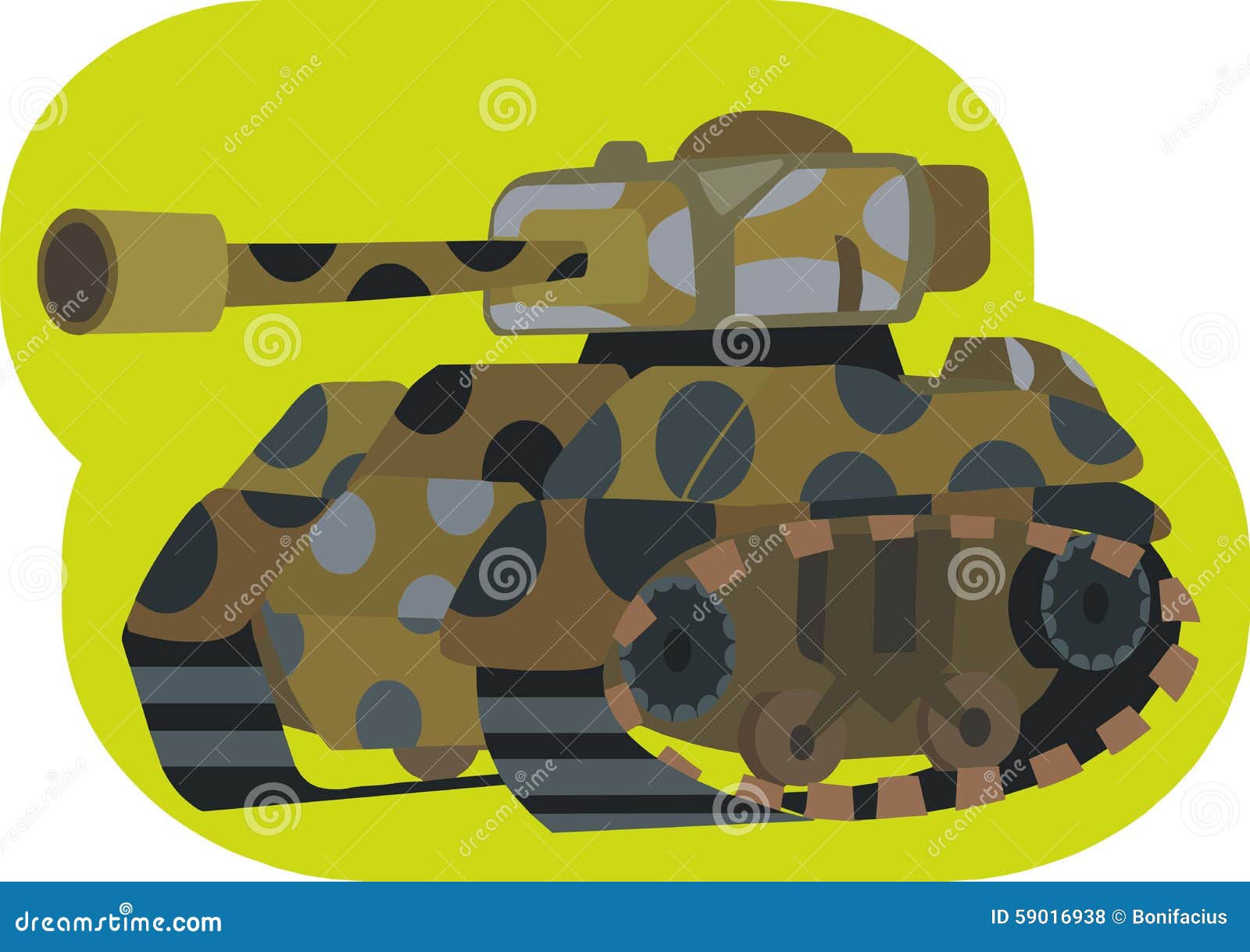 CUTE TANK CARTOON stock vector. Illustration of human - 59016938