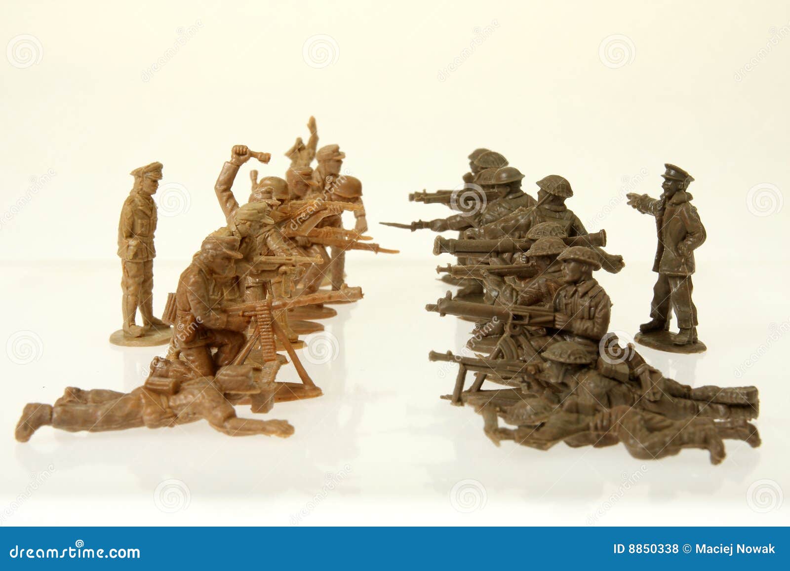 Toy Soldiers Battle Focus in Center Stock Photo - Image of soldiers ...