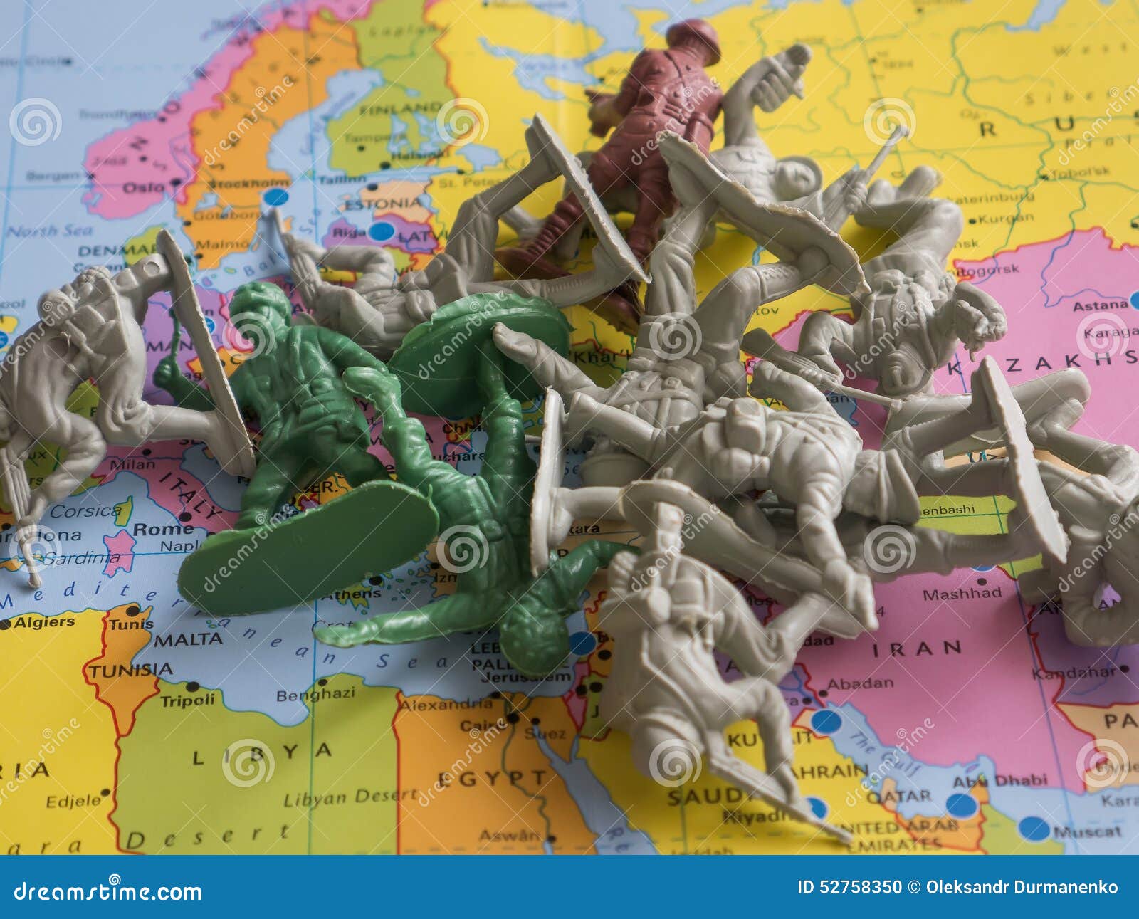 Toy soldiers stock photo. Image of continents, conflict - 52758350