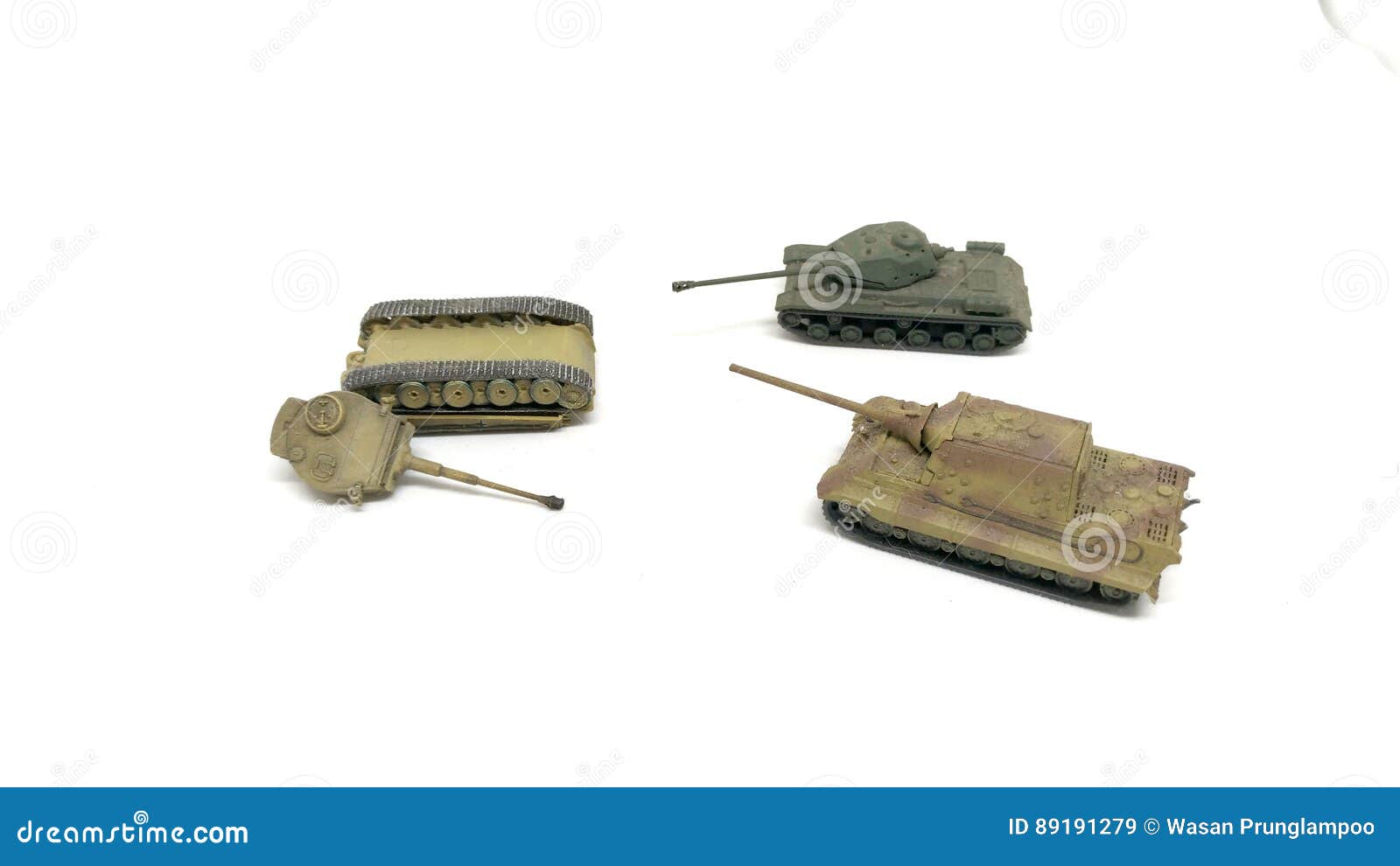 Toy Tanks Isolated On White Background. Stock Image | CartoonDealer.com ...