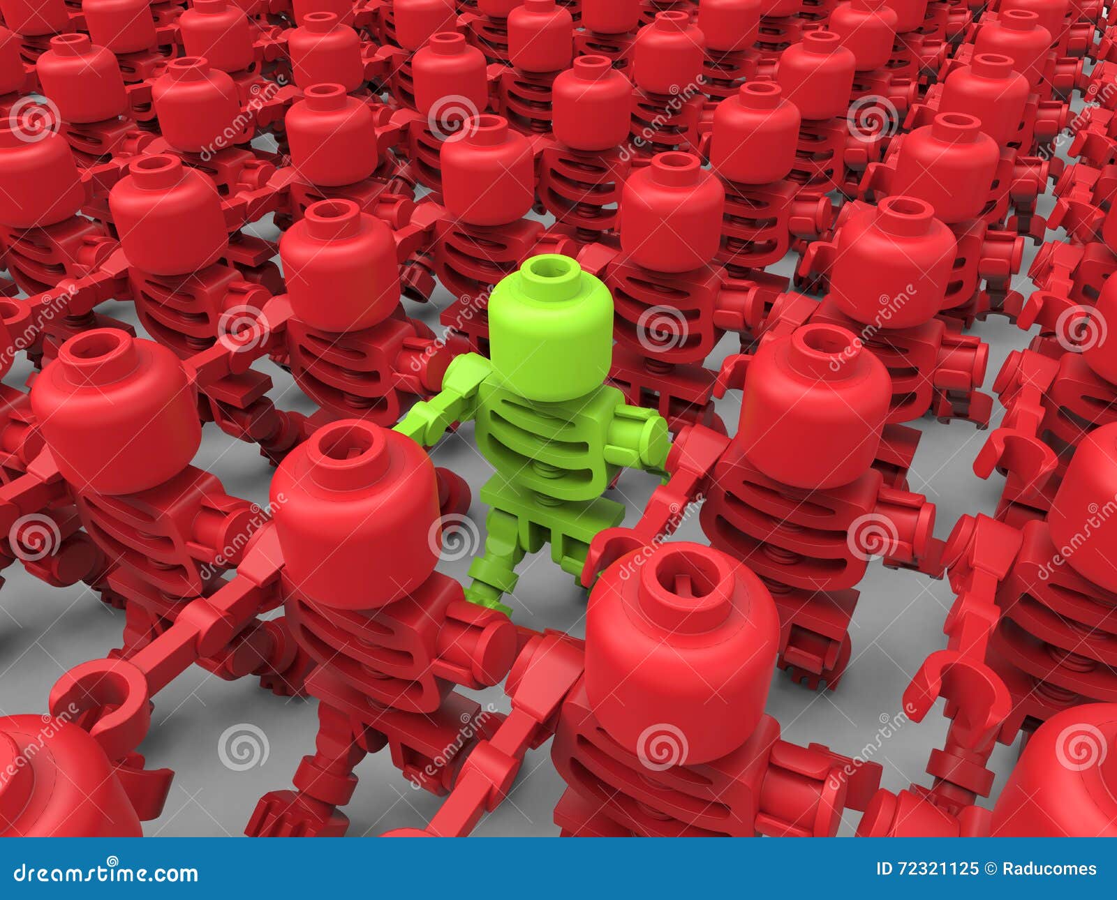 Toy Target in Crowd Concept Stock Illustration - Illustration of ...