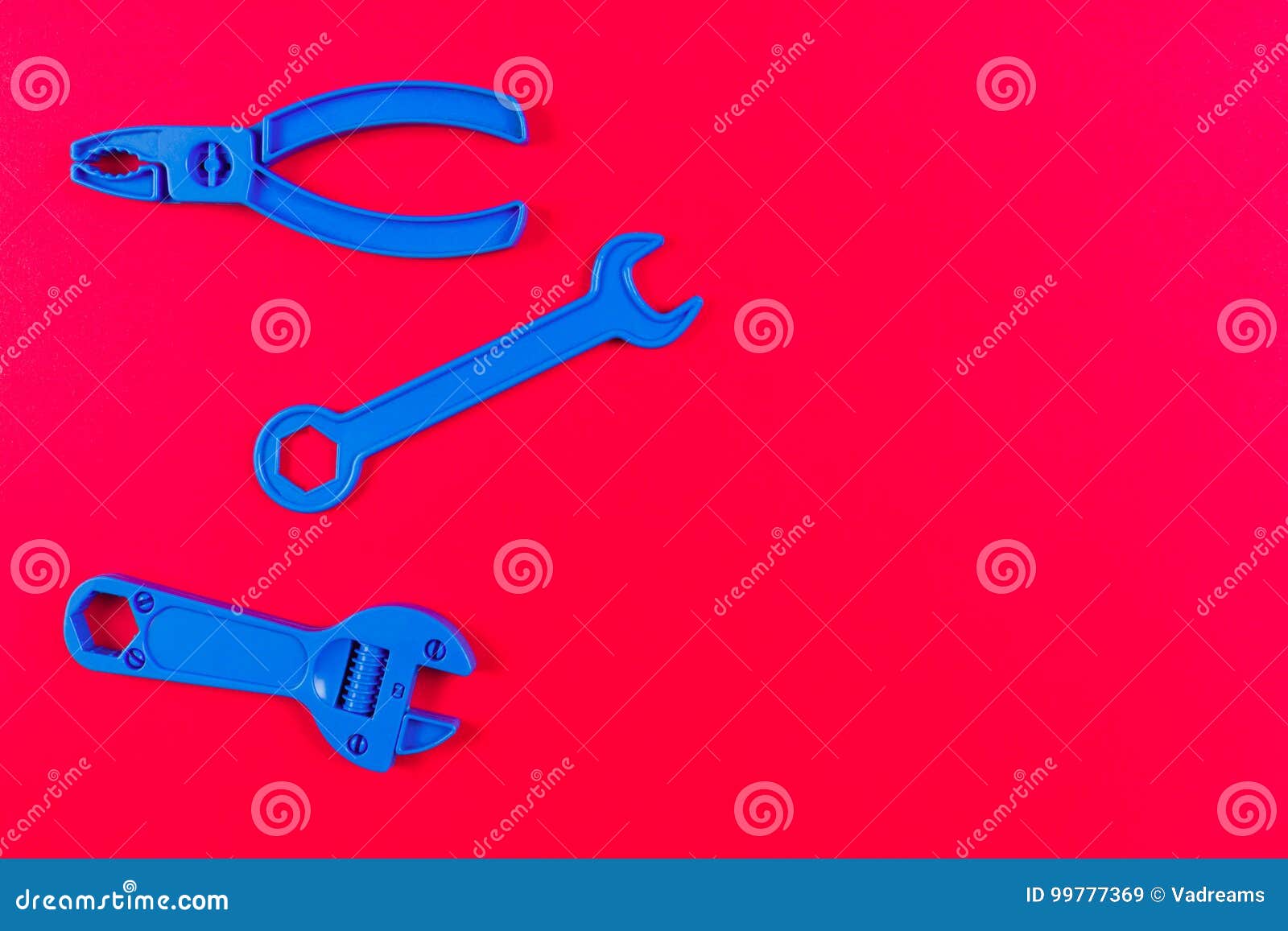 Toy Tools on Red Background Stock Image - Image of equipment, colour ...
