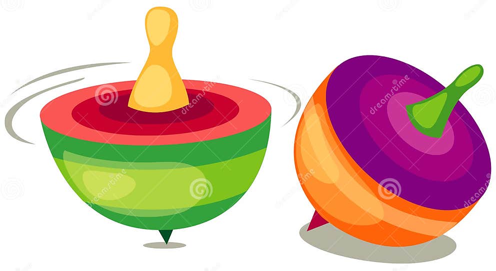 Toy top stock vector. Illustration of color, vector, rotation - 16187845