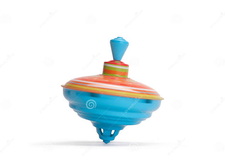 Toy top stock image. Image of children, blue, isolated - 24287517