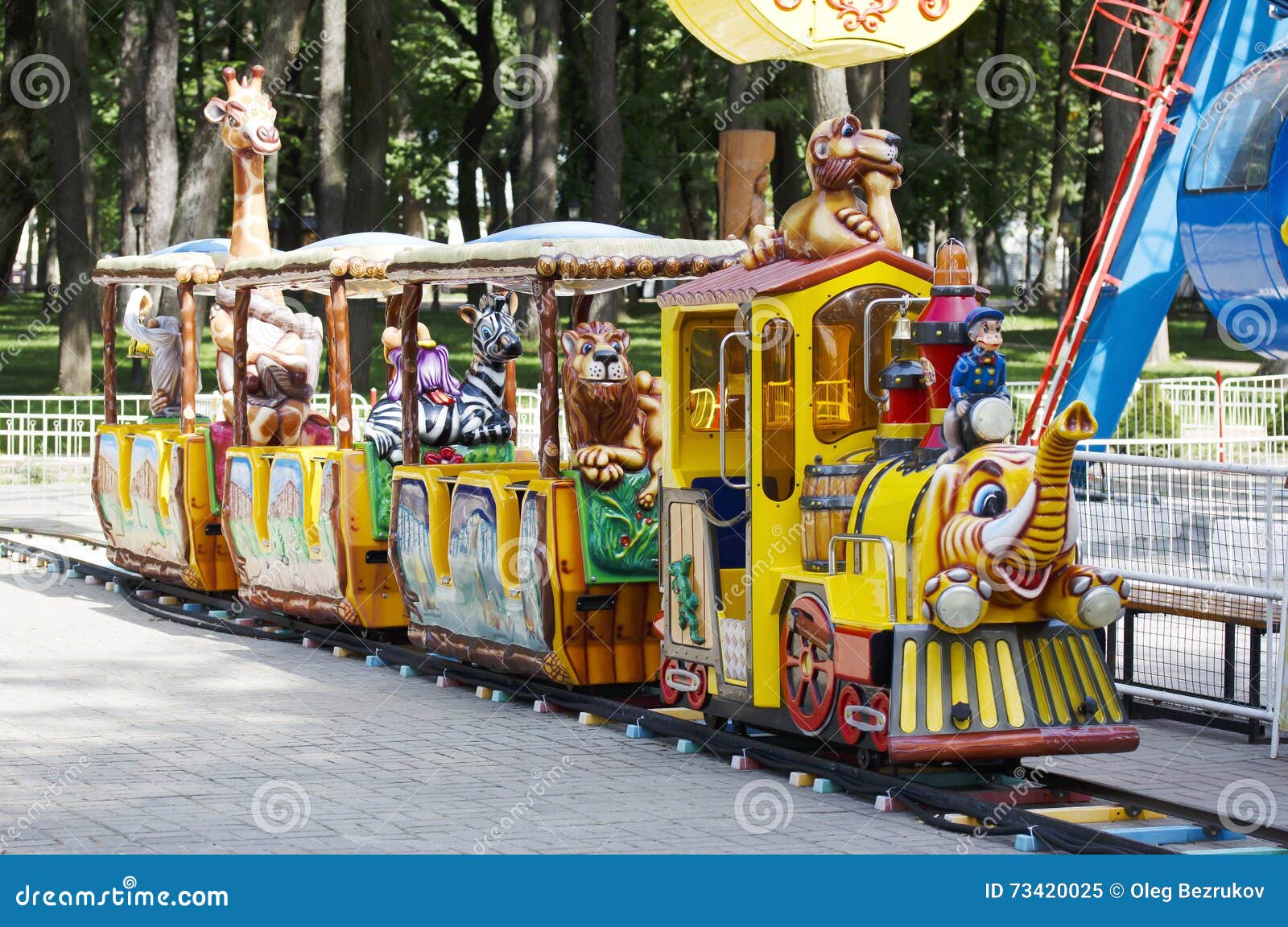 Toy Train in the Children S Park Stock Image - Image of childhood, choo ...