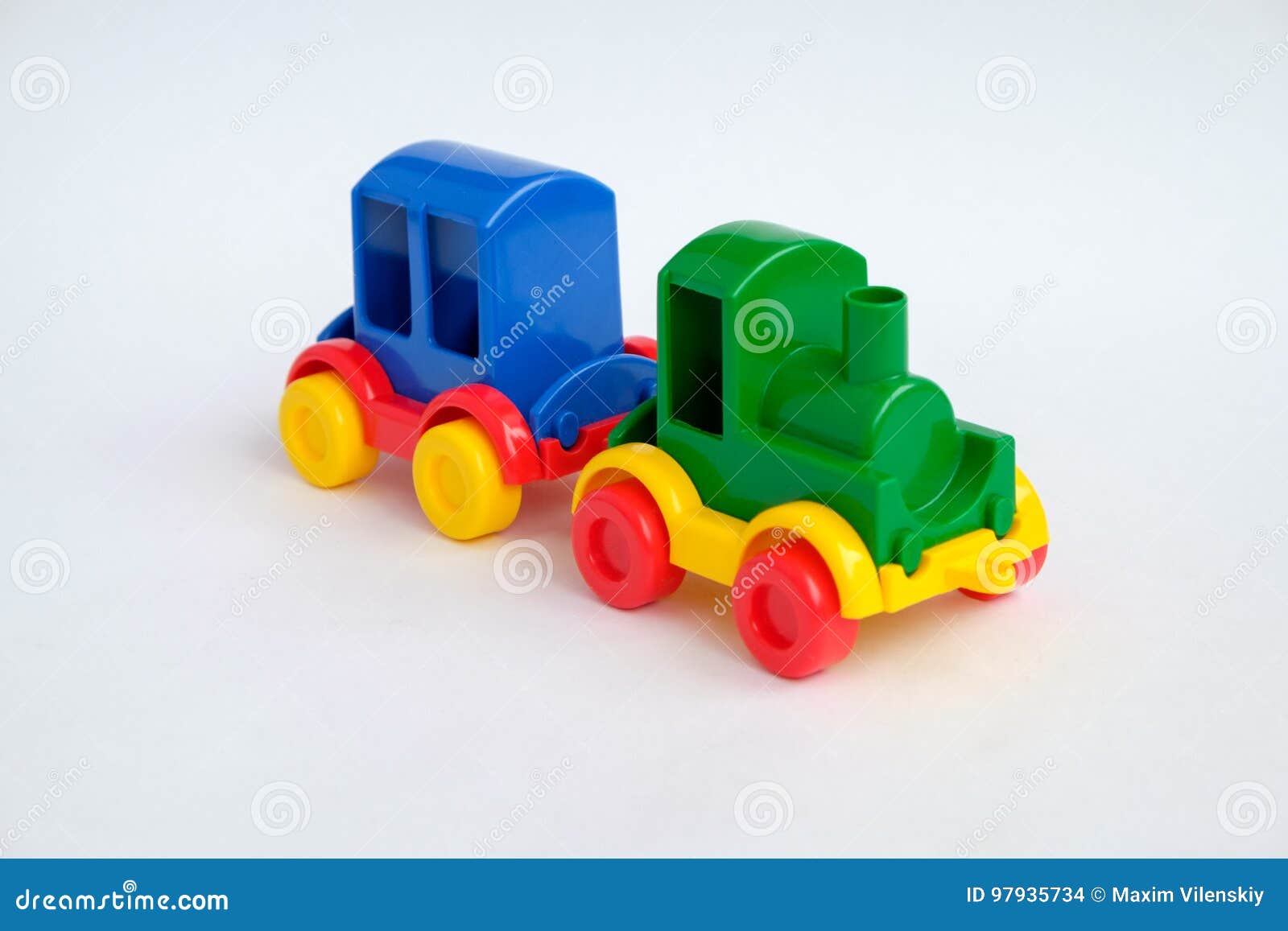 Toy Train Isolated on the White Background Stock Photo - Image of ...