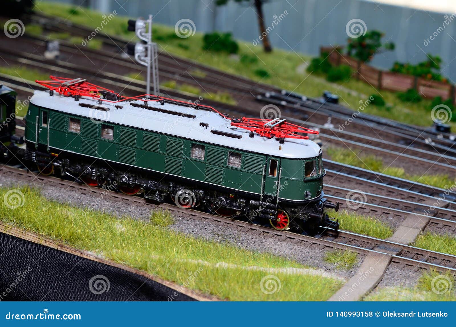 Toy Train Model on the Railway Stock Photo - Image of miniature, model ...