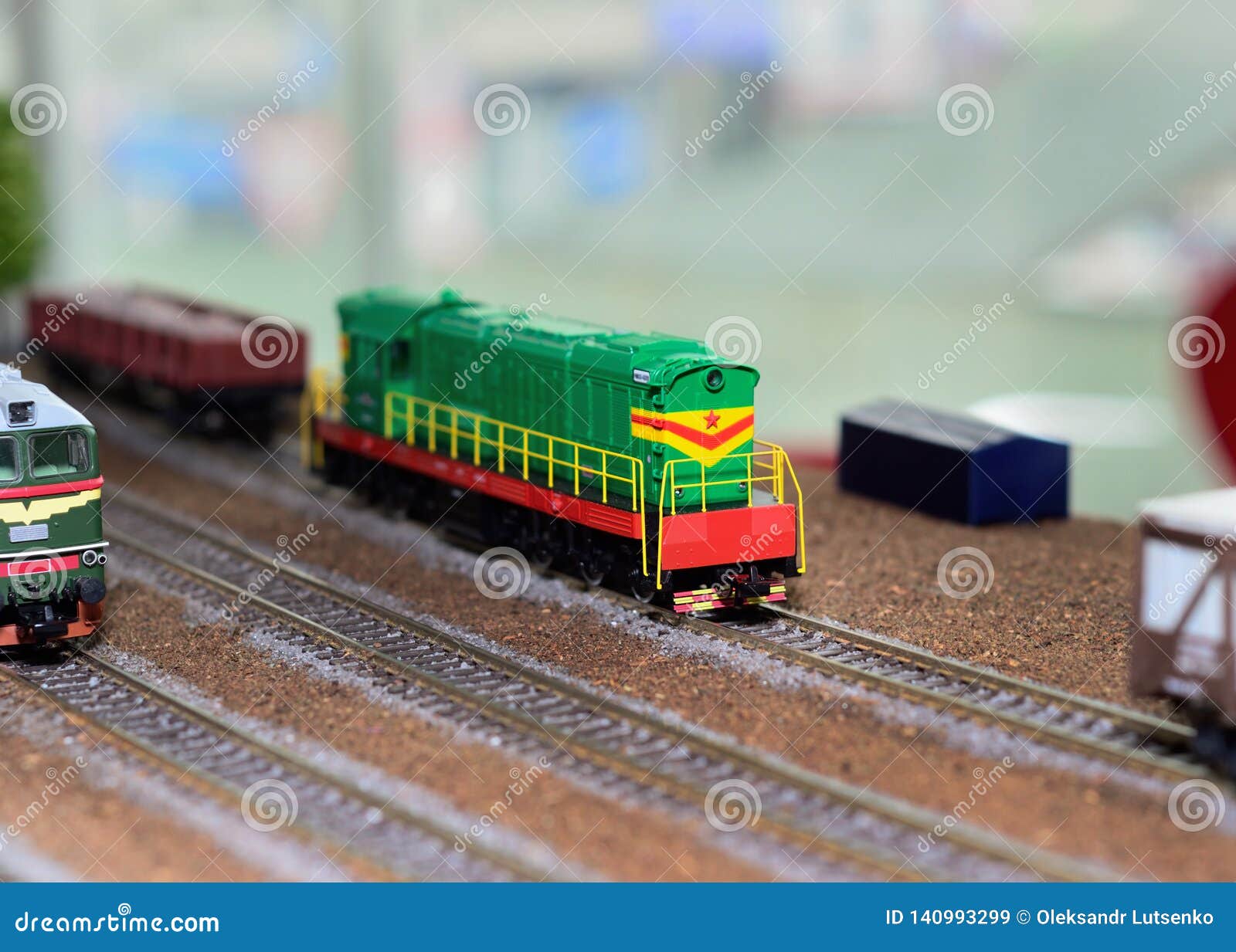 Train model on the railway stock image. Image of railway - 140993299