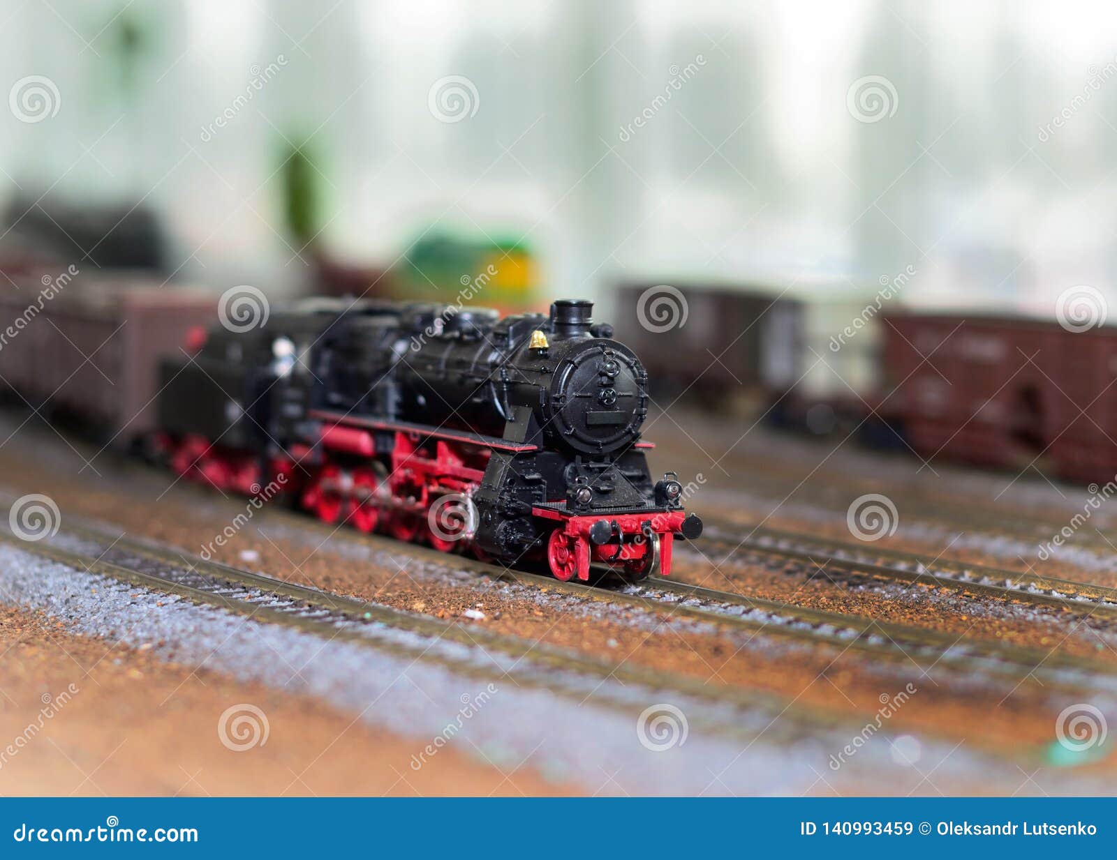 Train model on the railway stock image. Image of leisure - 140993459