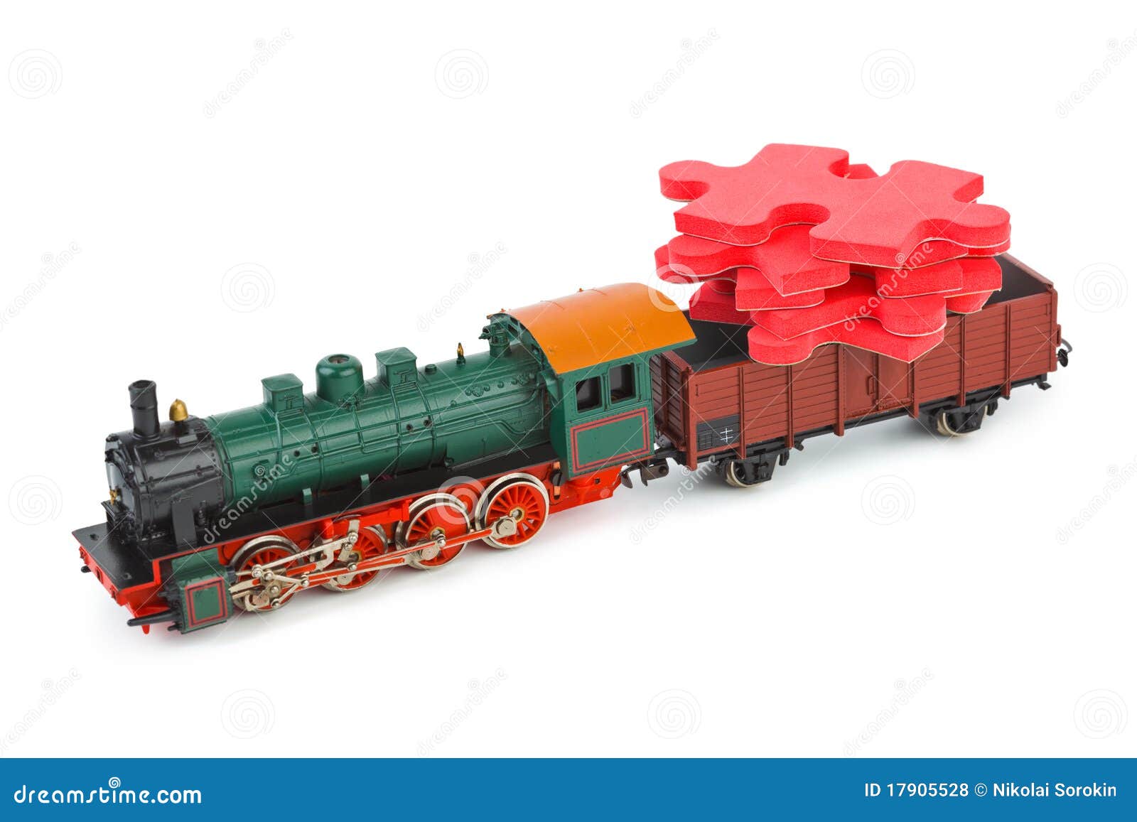 Toy train with puzzle stock photo. Image of creativity - 17905528