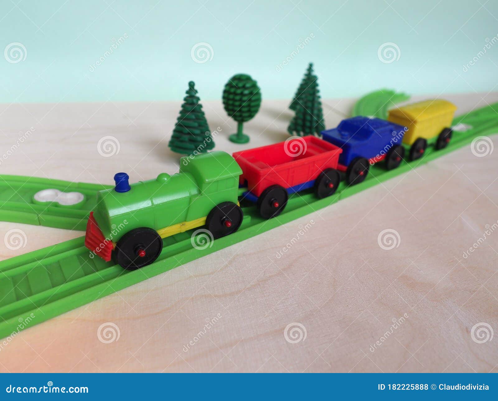 Toy train and railway stock photo. Image of model, railway - 182225888