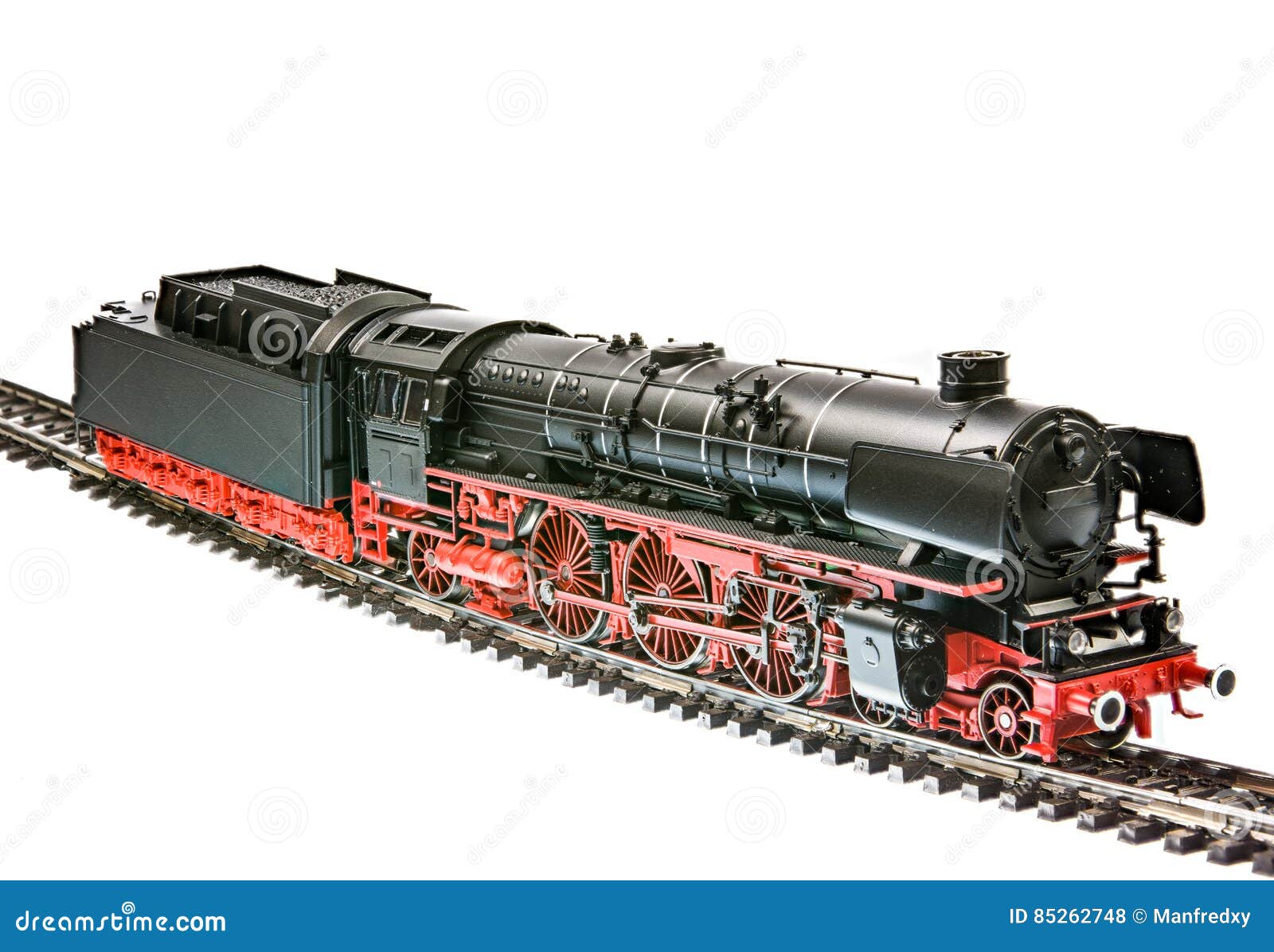 Toy Train with a Steam Engine Locomotive Stock Photo - Image of ...