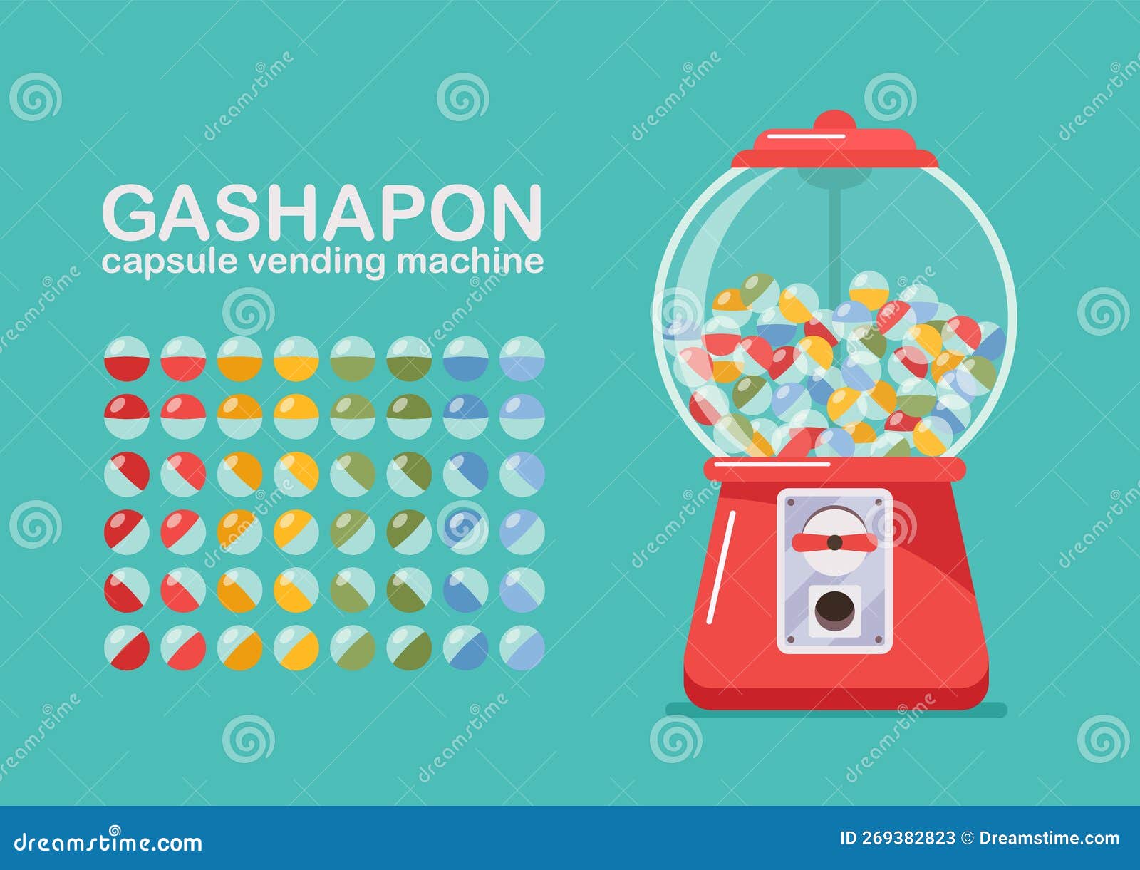 Toy Gacha Vending Machine Cartoon Illustration Vector | CartoonDealer ...