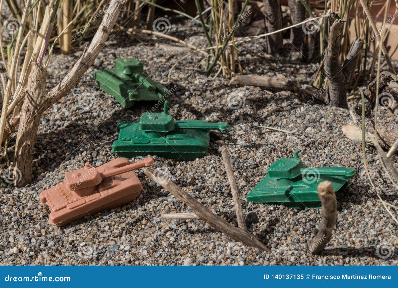 Toy War Tanks in De Combat Field Stock Image - Image of fight ...