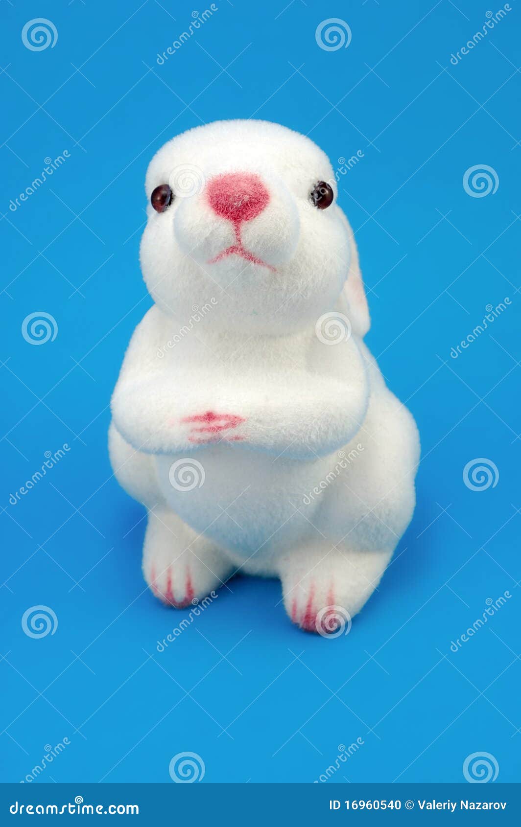 Toy White Rabbit stock photo. Image of rabbit, baby, romantic - 16960540