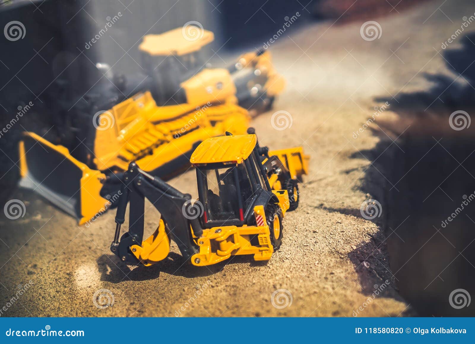 Toy Tractor in the Scenery of Coal Mining Stock Photo - Image of ...