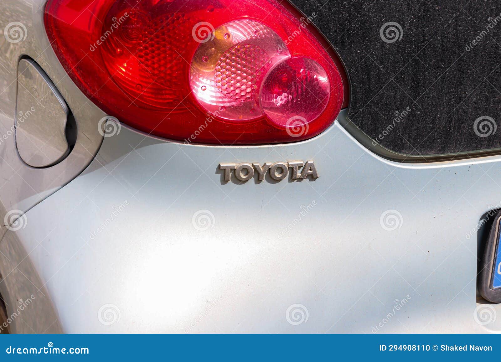 TOYOTA Logo on Rear Bumper of White Car Editorial Image - Image of rear ...