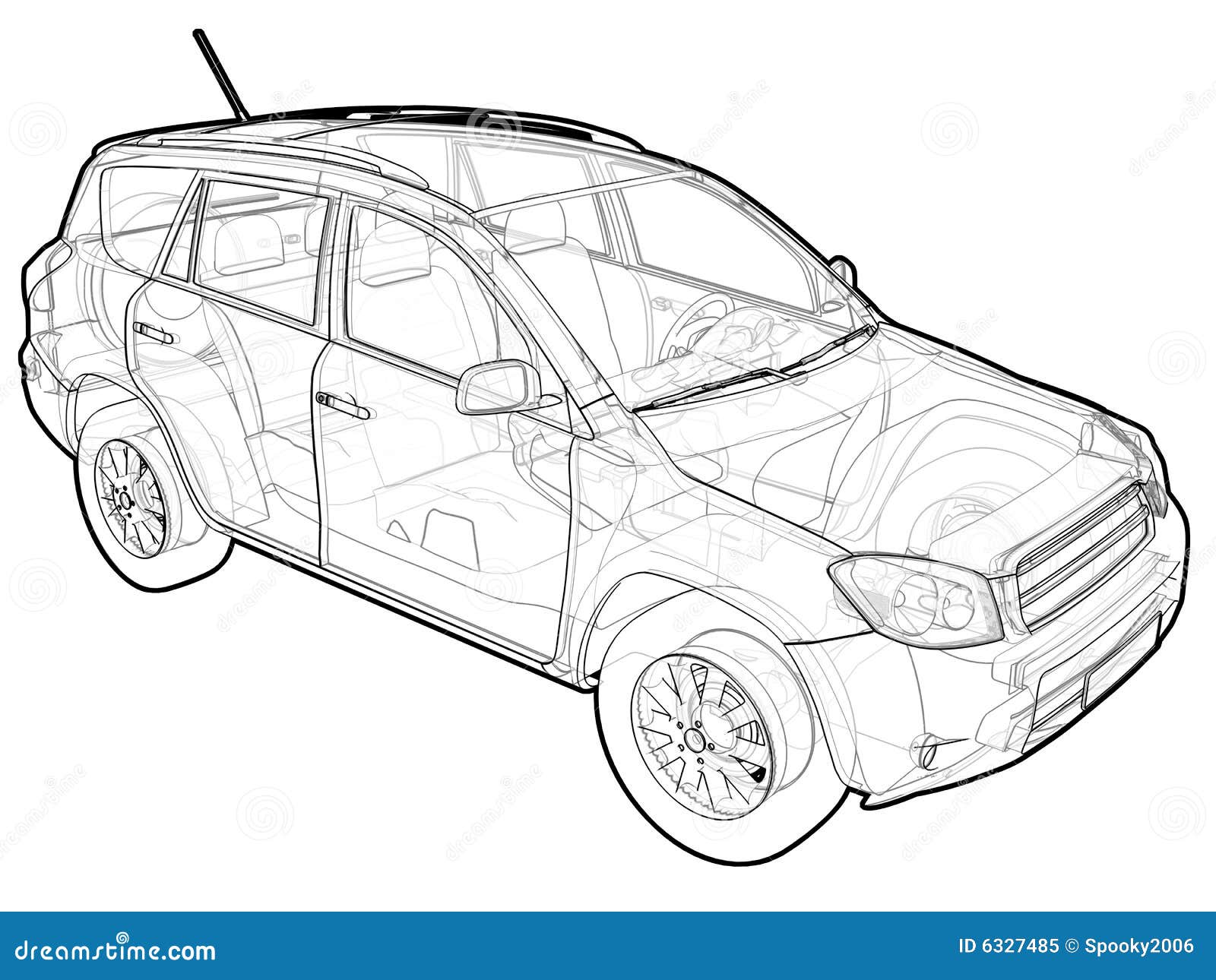 Toyota RAV4 stock illustration. Illustration of rav4, horsepower - 6327485