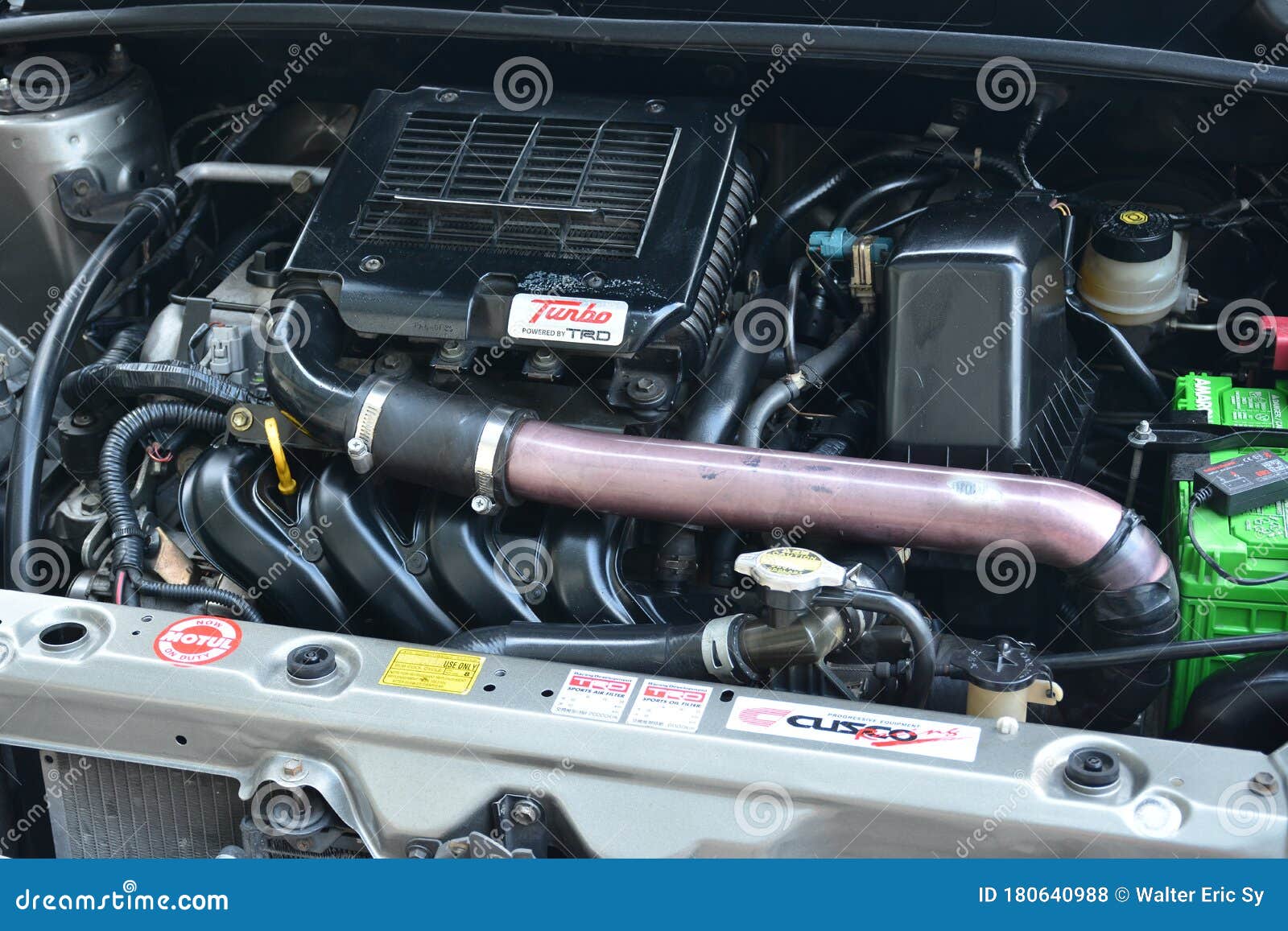 Toyota Vitz Motor Engine at Toyota Carfest on May 26, 2019 in Pasay ...
