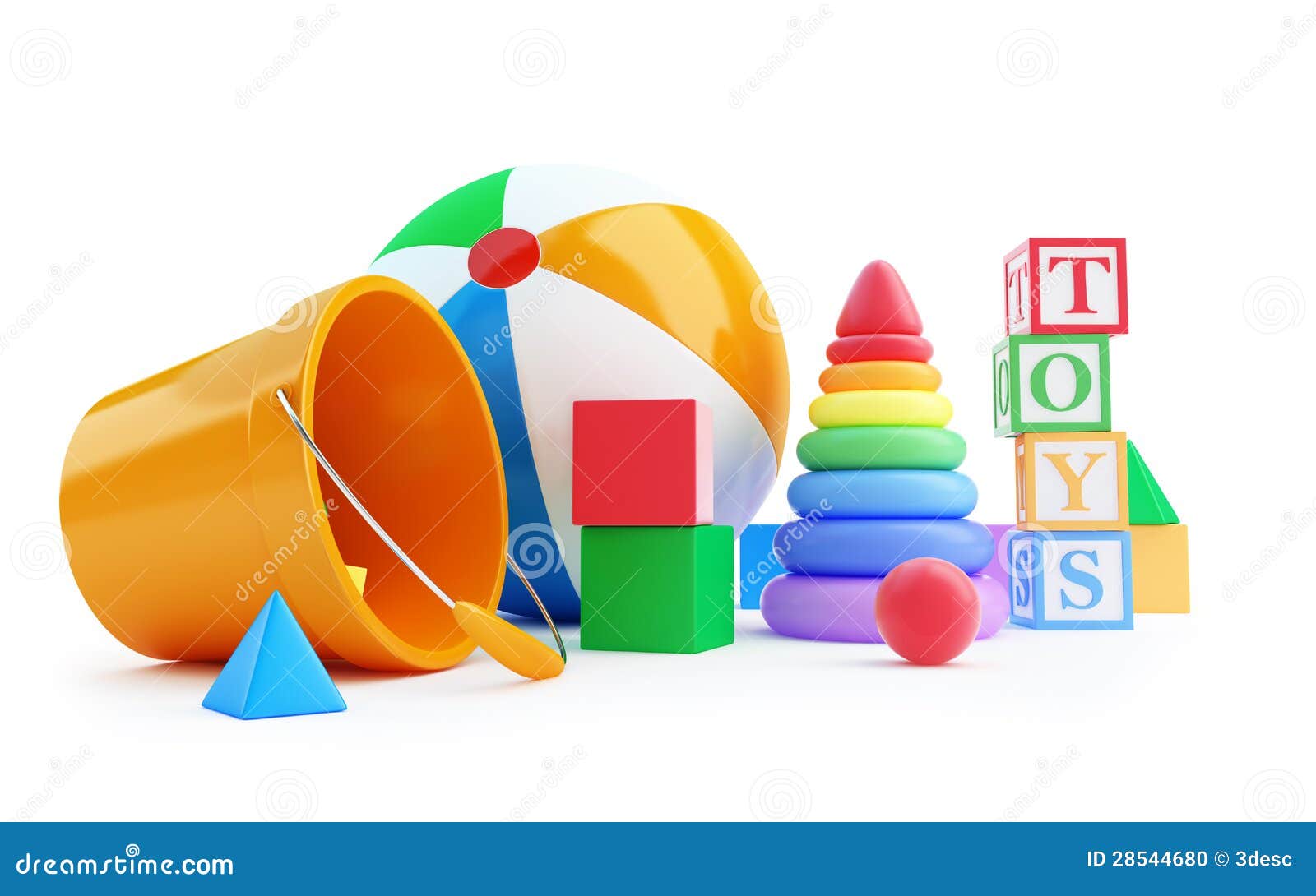 Toys Alphabet Cube, Beach Ball, Pyramid Royalty-Free Stock Image ...