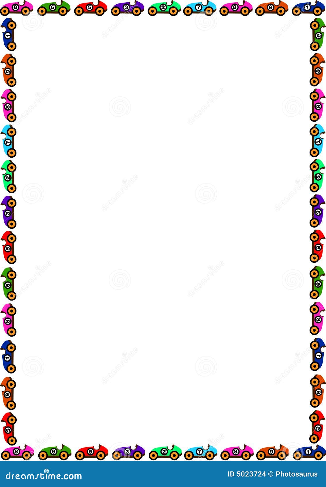 Toys border stock vector. Illustration of blue, decorate - 5023724