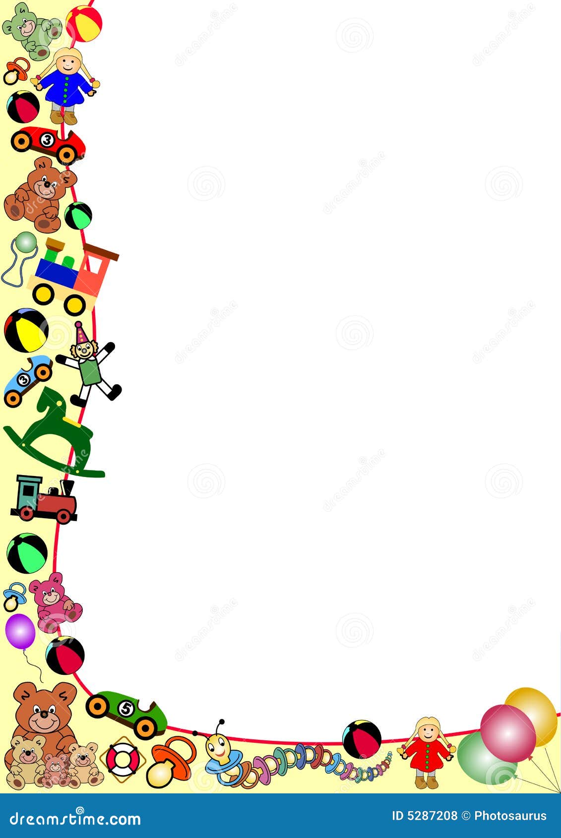 Toys Border Royalty Free Stock Photos - Image: 5287208