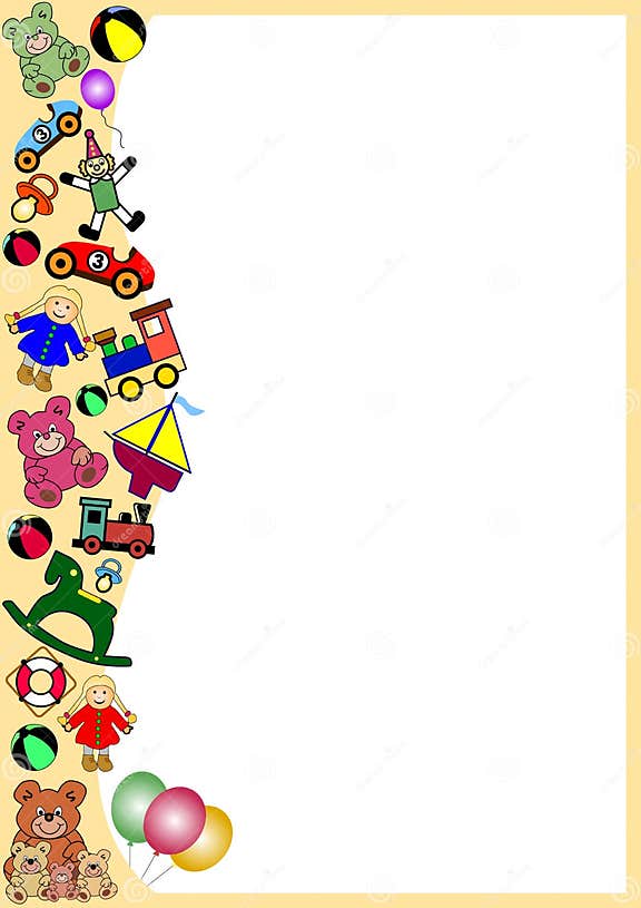 Toys border stock vector. Illustration of anniversary - 5290132