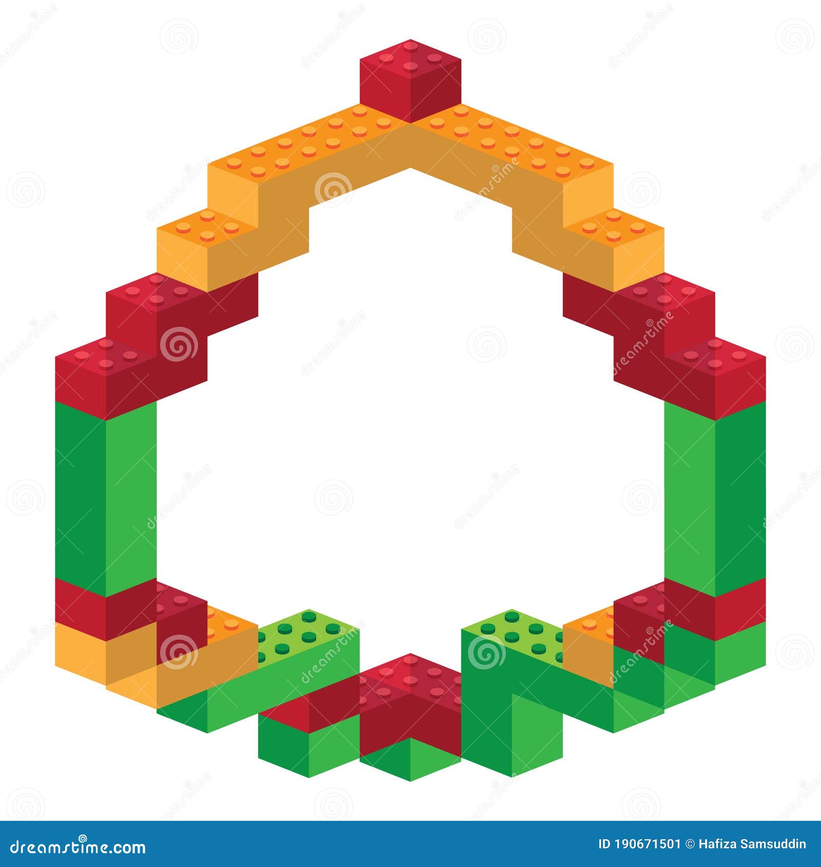 Print stock vector. Illustration of brick, toys, patterns - 190671501