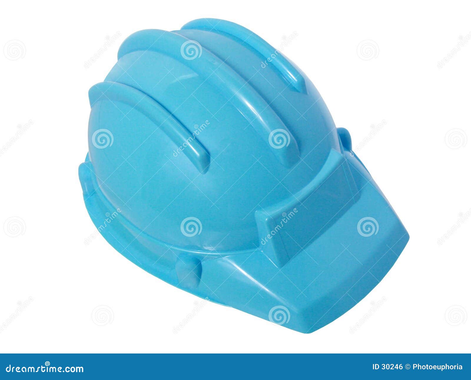 Toys: Bright Blue Plastic Construction Helmet Stock Photo - Image of ...