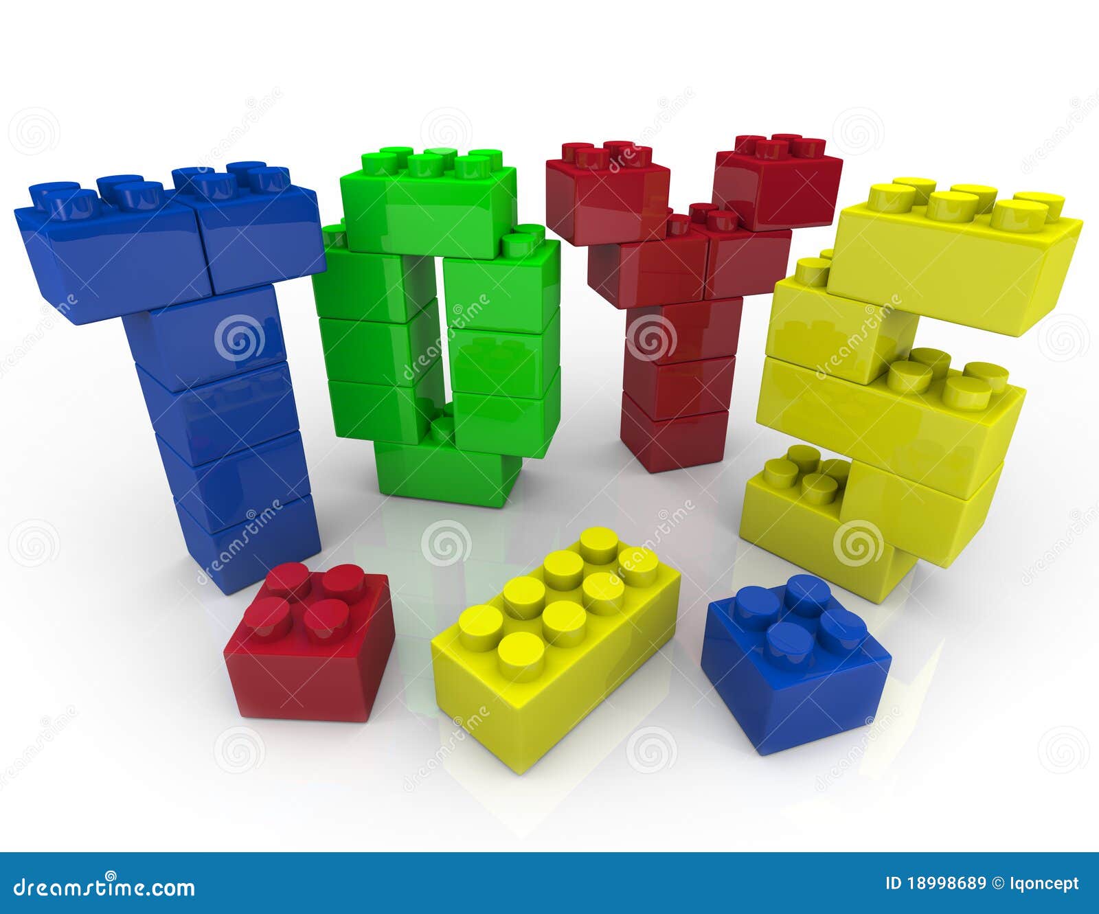 Toys - Building Blocks for Creative Playing Stock Illustration ...