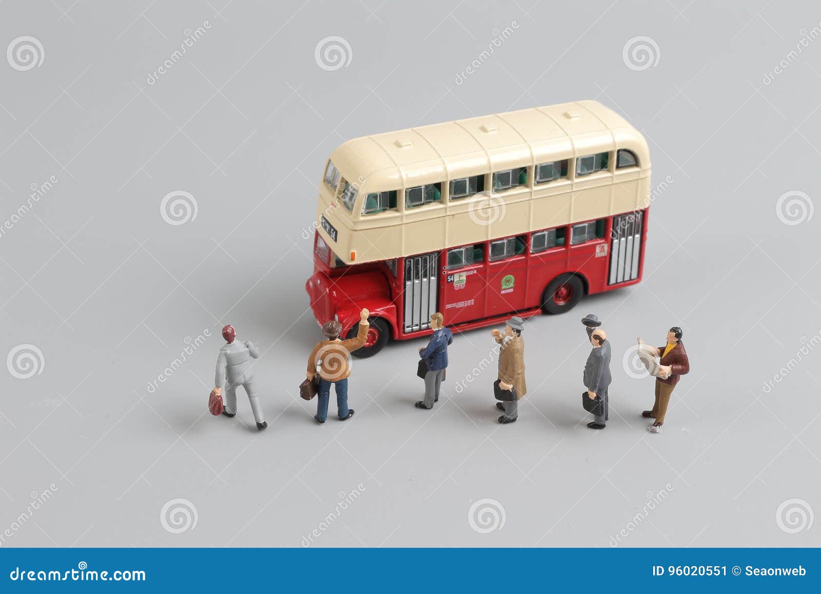 Toys of Bus Figure with White Background Stock Image - Image of people ...
