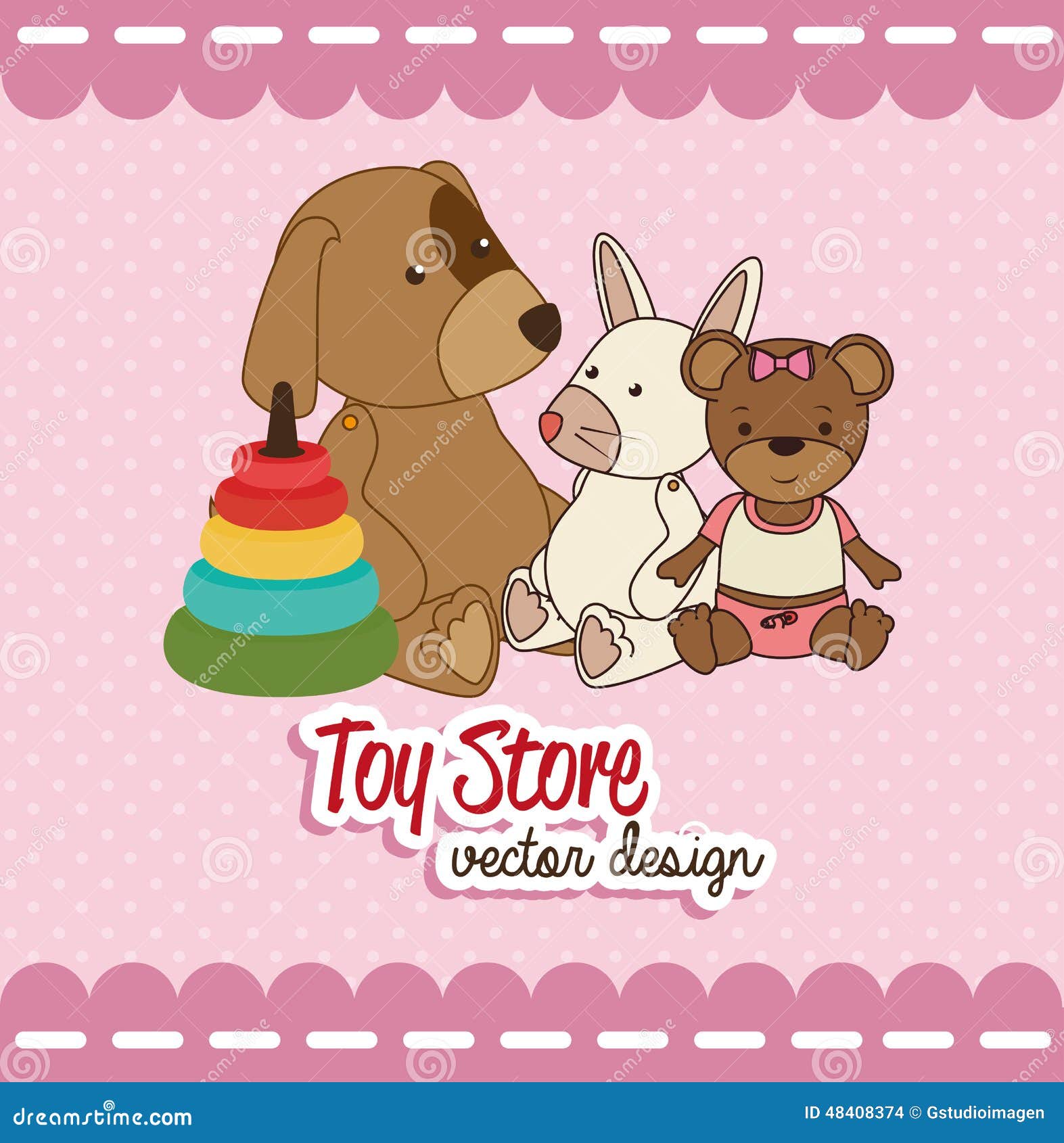 Toys Design Over Pink Background Vector Illustration Stock Vector ...