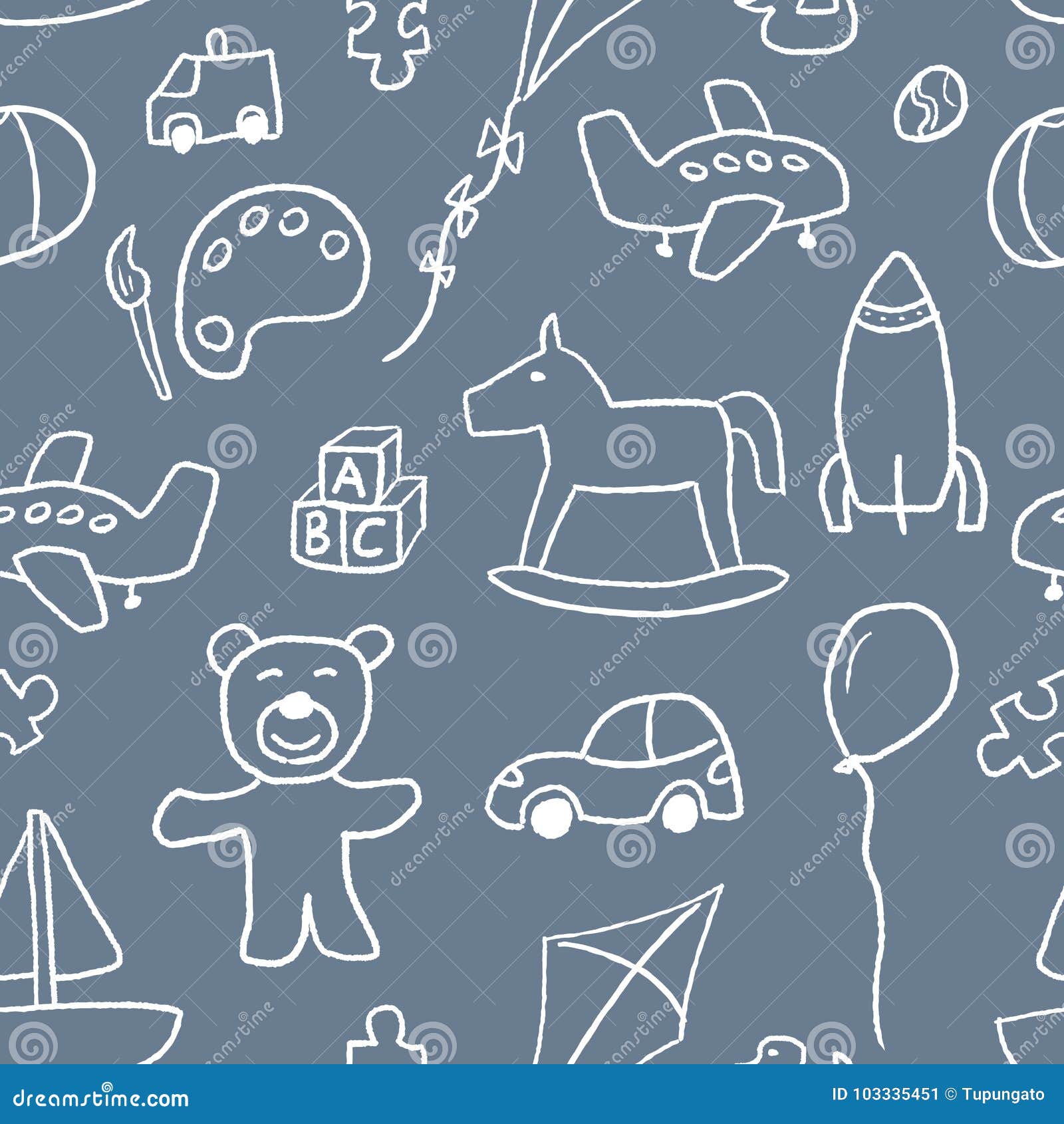 Toys doodle vector stock vector. Illustration of icon - 103335451