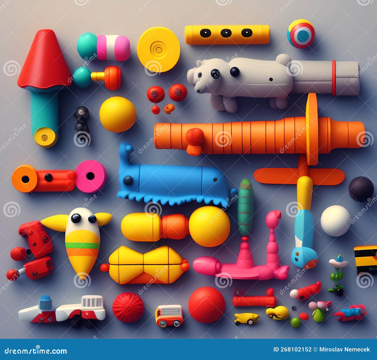 Toys, Generative AI Illustration Stock Illustration - Illustration of ...