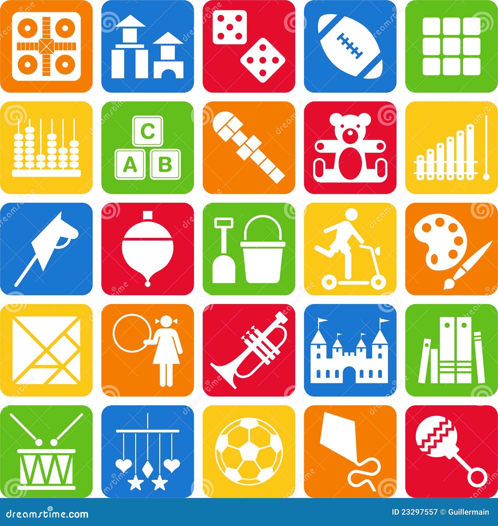 Toys icons stock vector. Illustration of marbles, children - 23297557