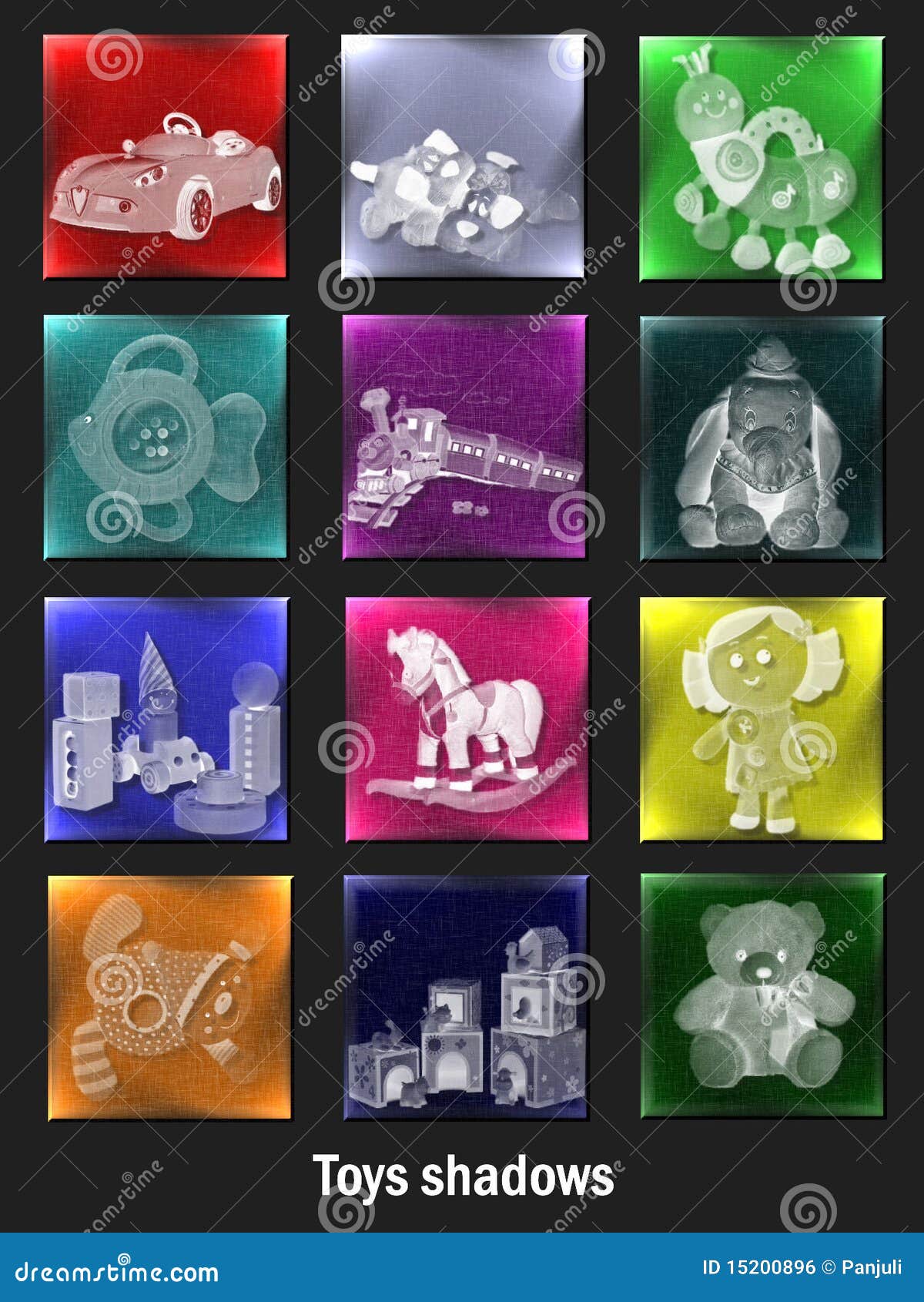 Toys Shadows stock illustration. Illustration of blue - 15200896